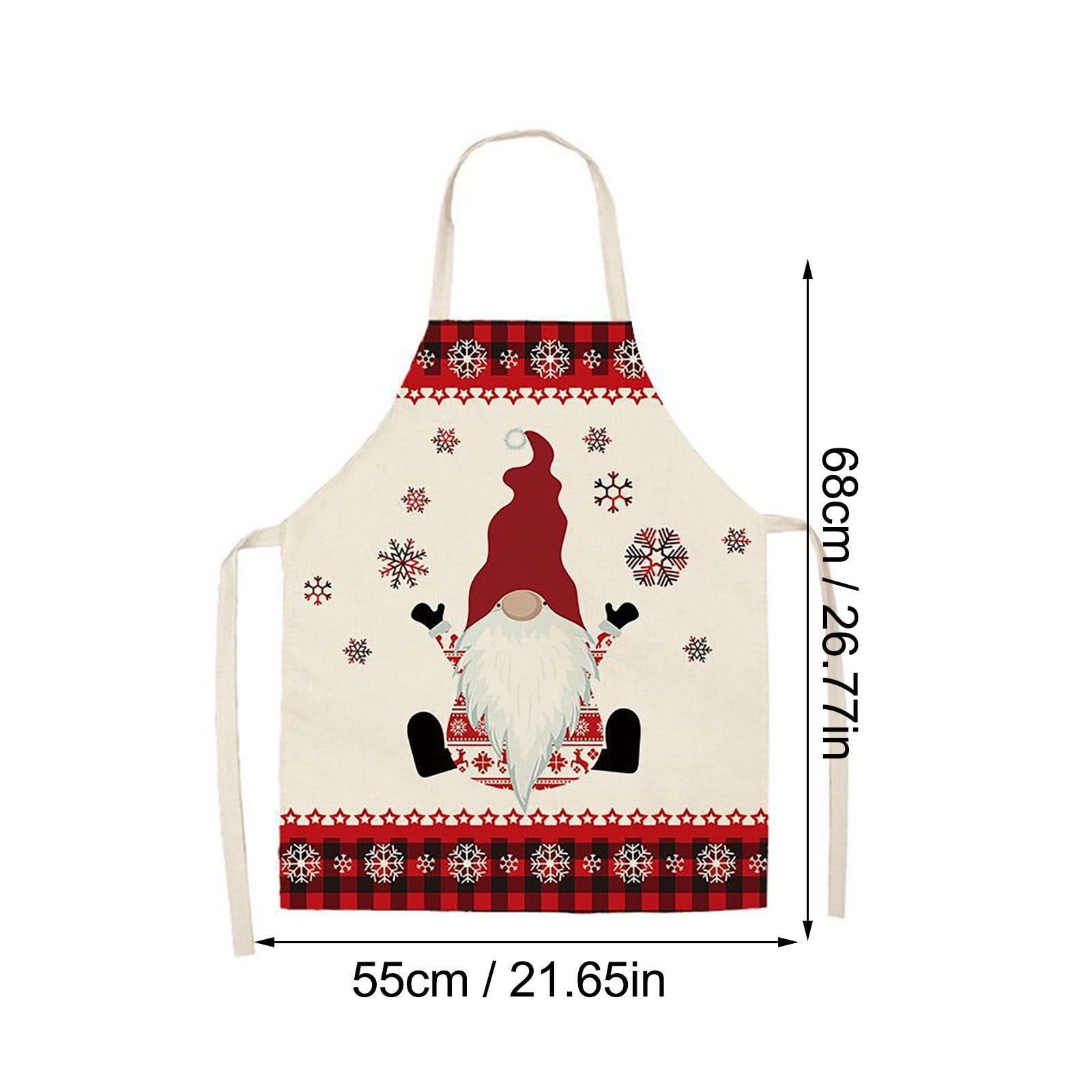 Celebrate Christmas Kitchen Cooking Aprons Plaid Aprons Adjustable ...