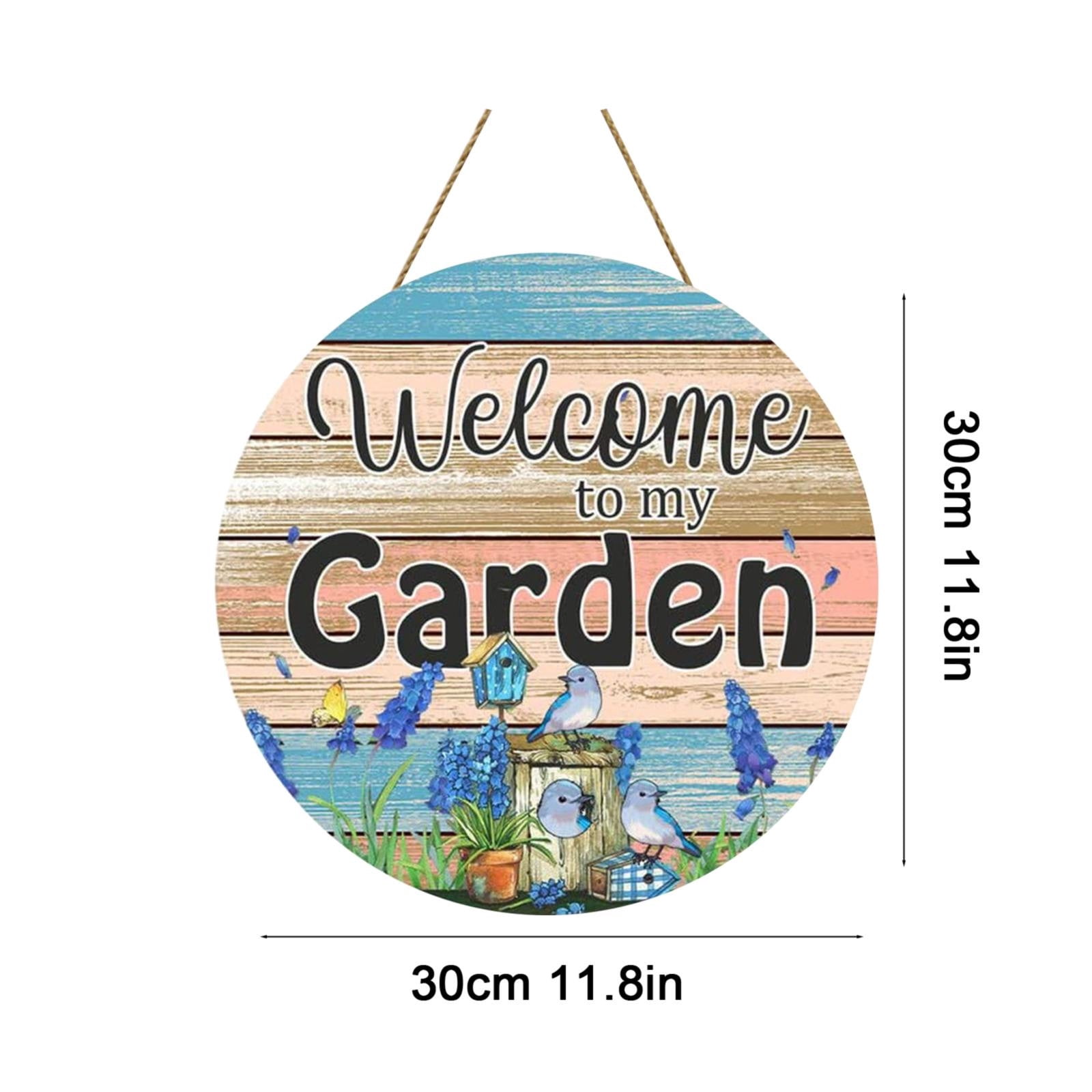Celebrate Country Garden Decorative Sign Welcome To My Garden Wooden ...