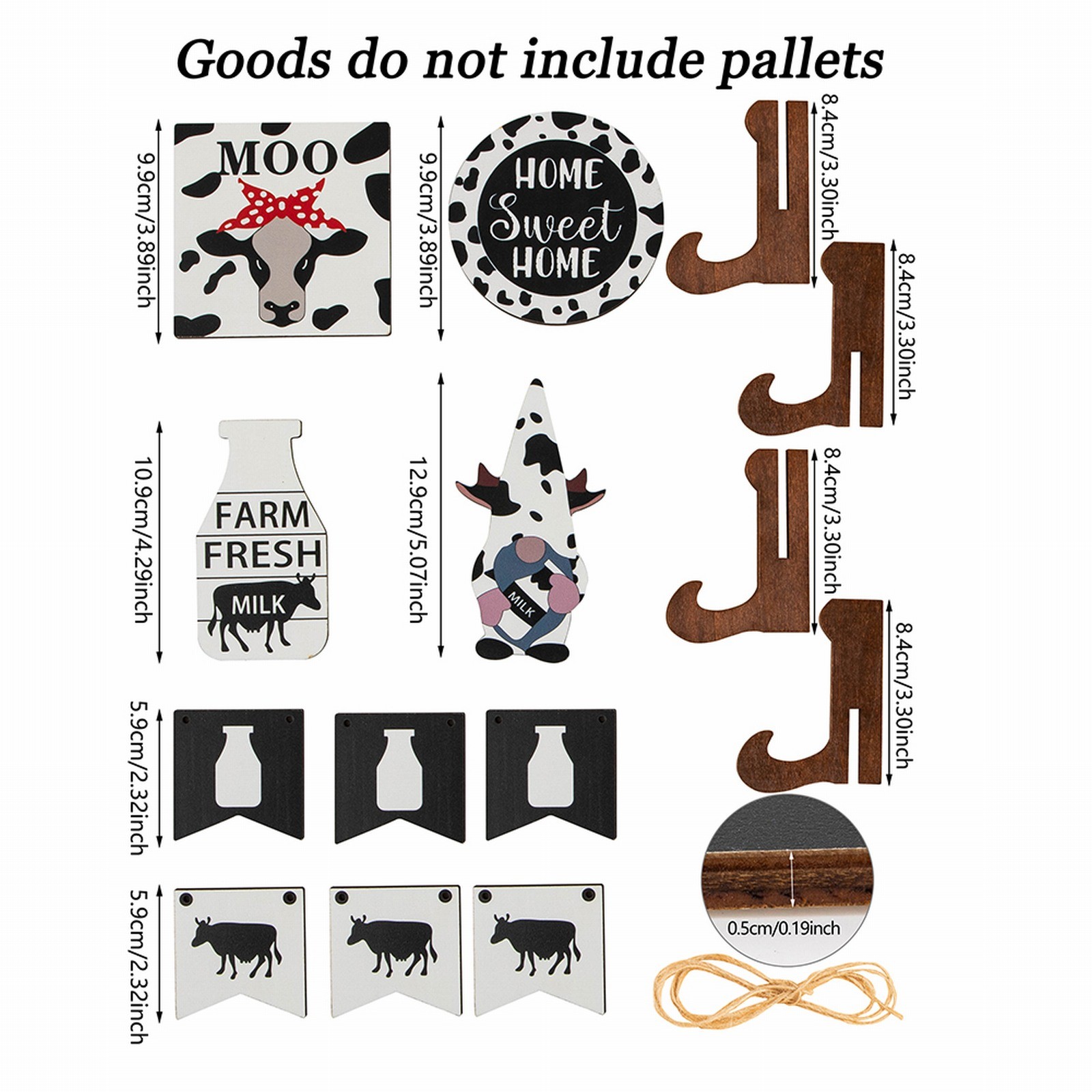 Celebrate Cow Themed Home Desktop Layout Props Layered Trays ...