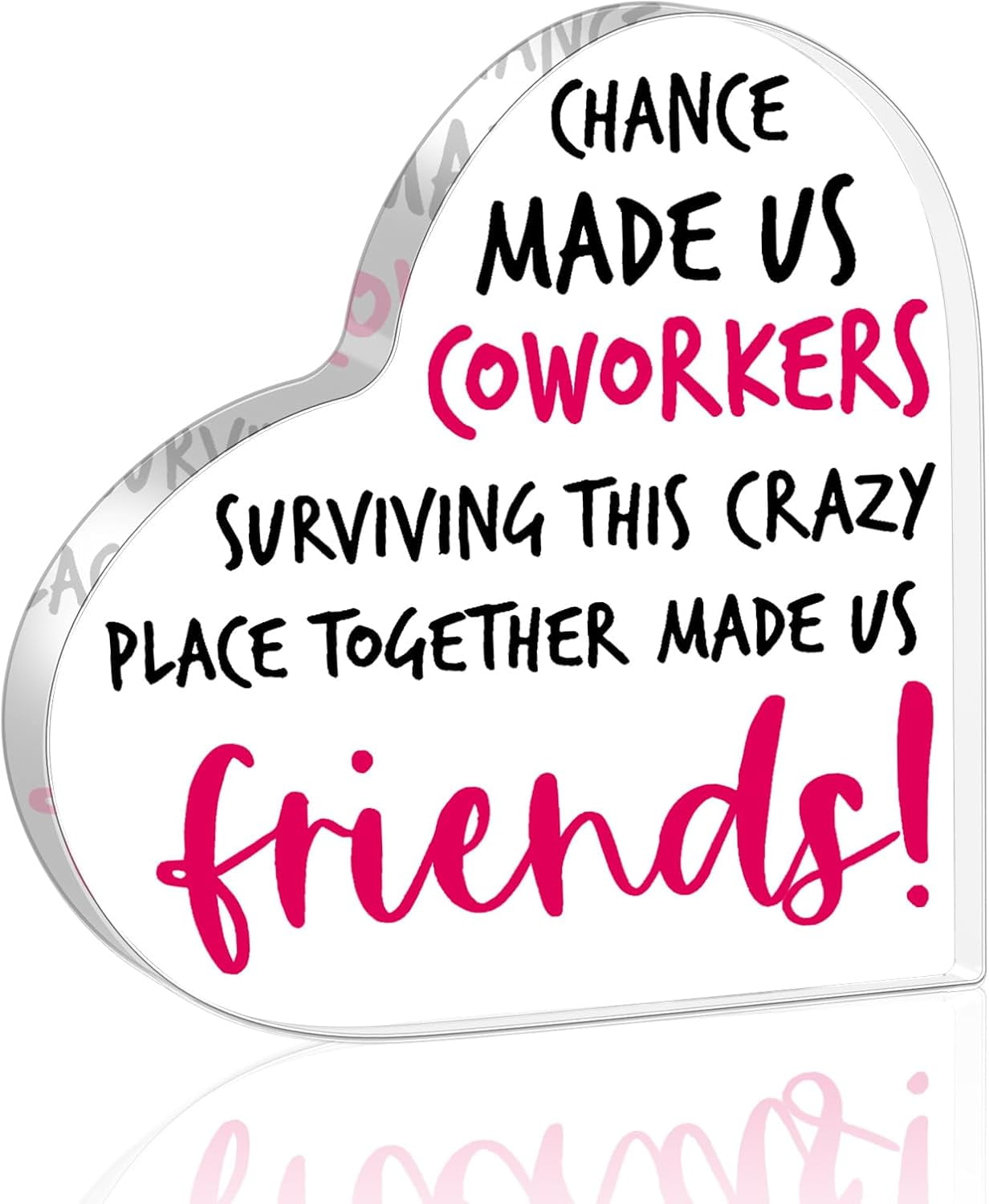 Celebrate Coworker Bonds Heart Shaped Acrylic Decor for Men Women ...
