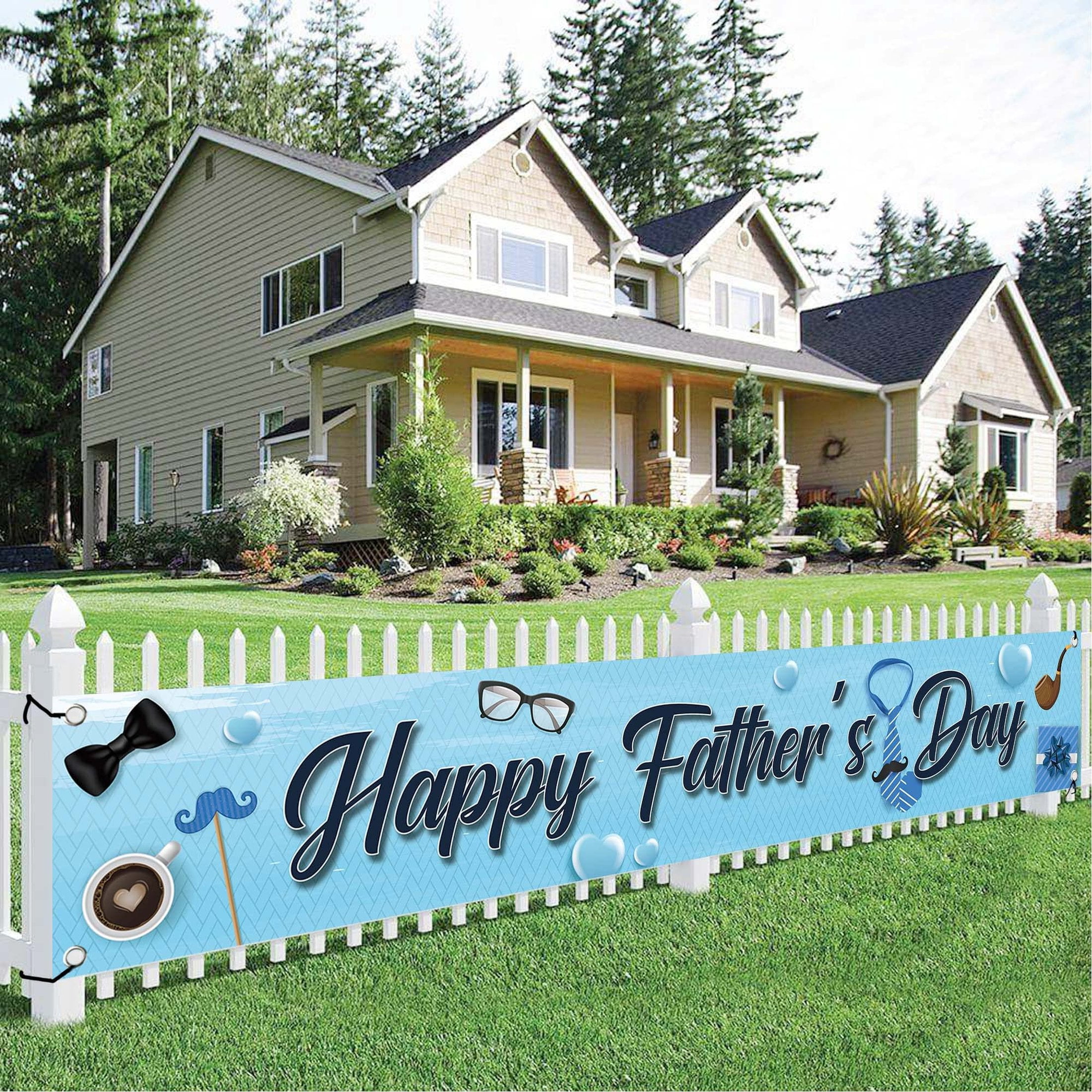 Celebrate Dad Banner - Extra Large 120x20 Inch Yard Sign for Father's ...