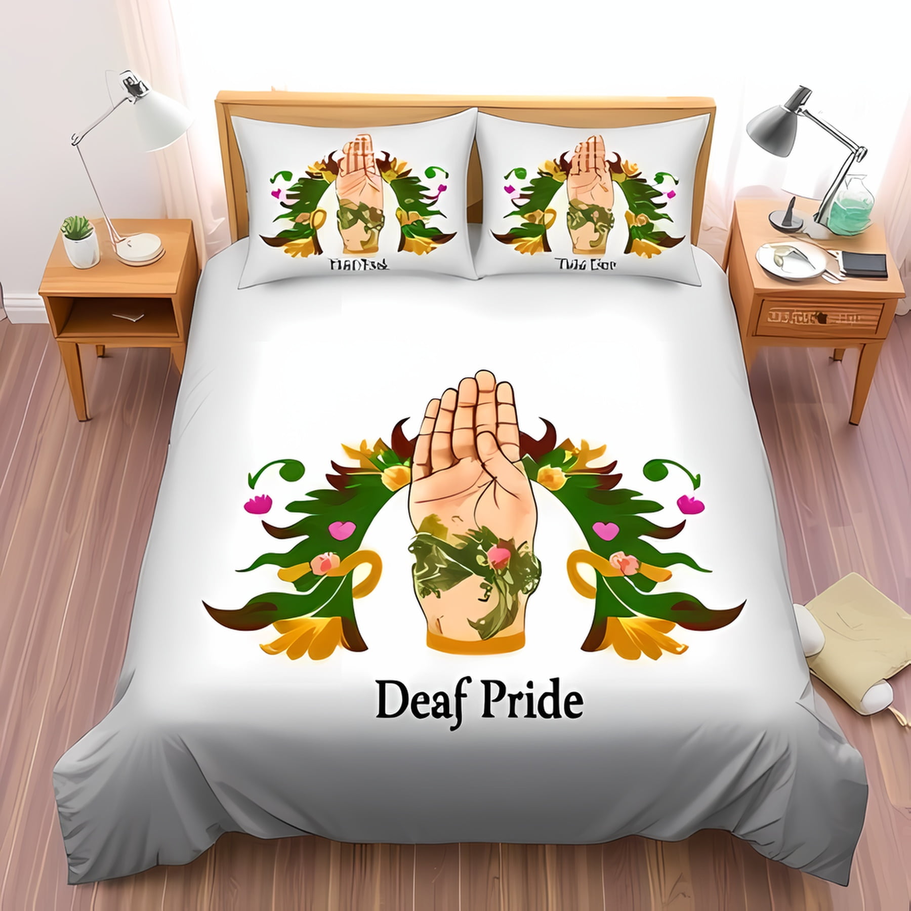 Celebrate Deaf Pride with a 3-Piece Duvet Cover and Pillowcase Set ...
