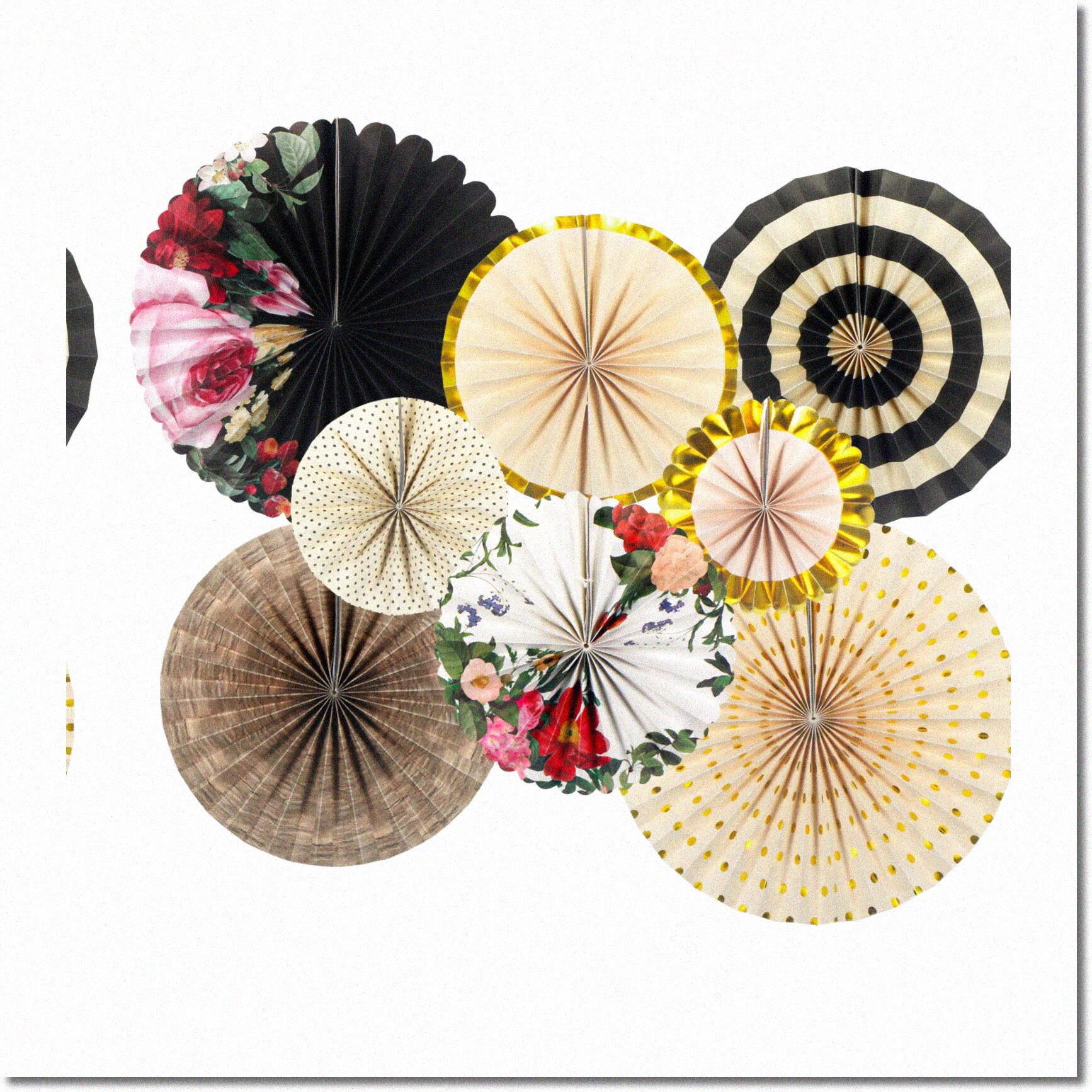 Celebrate & Decorate: Blossom Bliss Party Fan Set - Vibrant Chinese ...