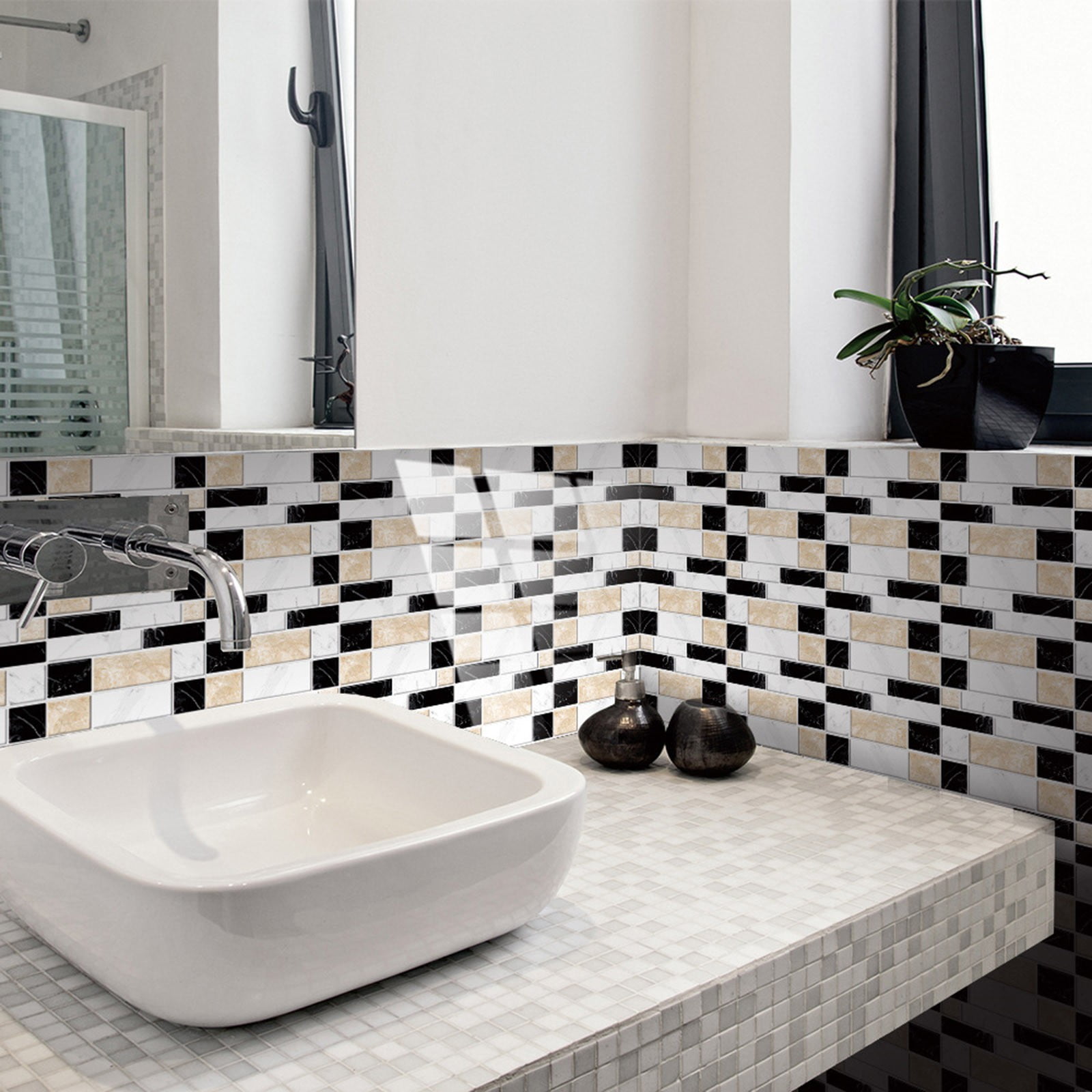 Celebrate Decoration Adhesive Crystal Wall Tile Stickers 1Pc Kitchen ...