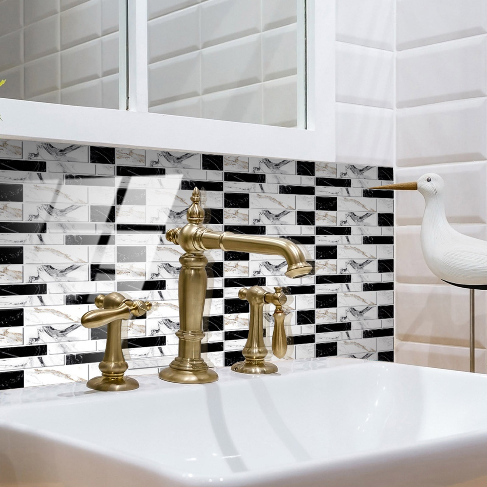 Celebrate Decoration Adhesive Crystal Wall Tile Stickers 1Pc Kitchen ...