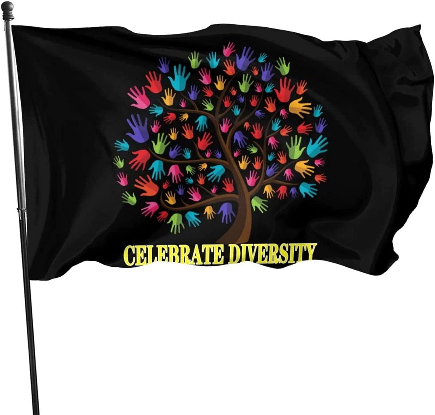 Celebrate Diversity Garden Flag 3x5 Ft Decor Outdoor Banner Sign Party ...