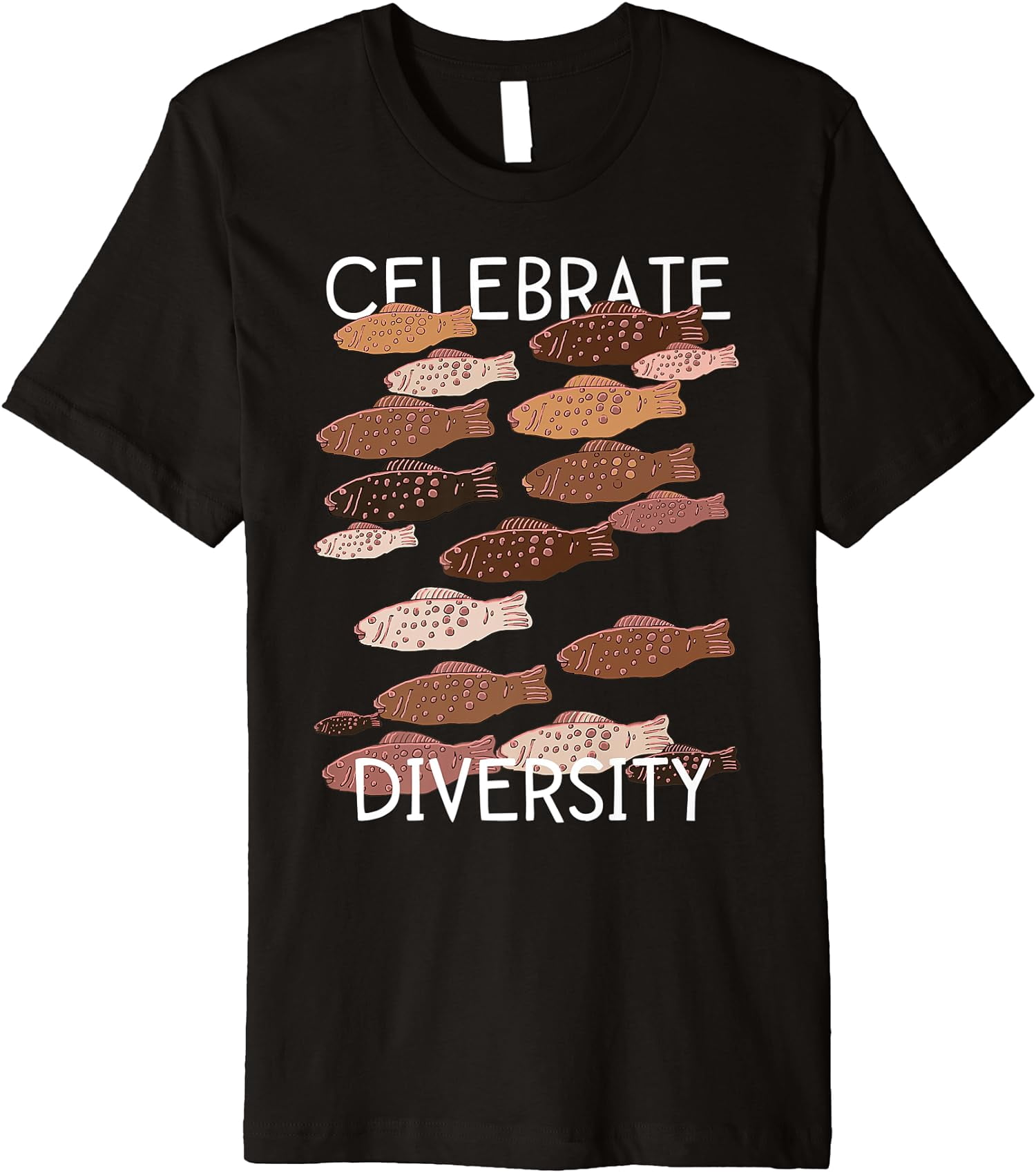 Celebrate Diversity Inclusion Gummy Fish Racial Equality Premium T ...