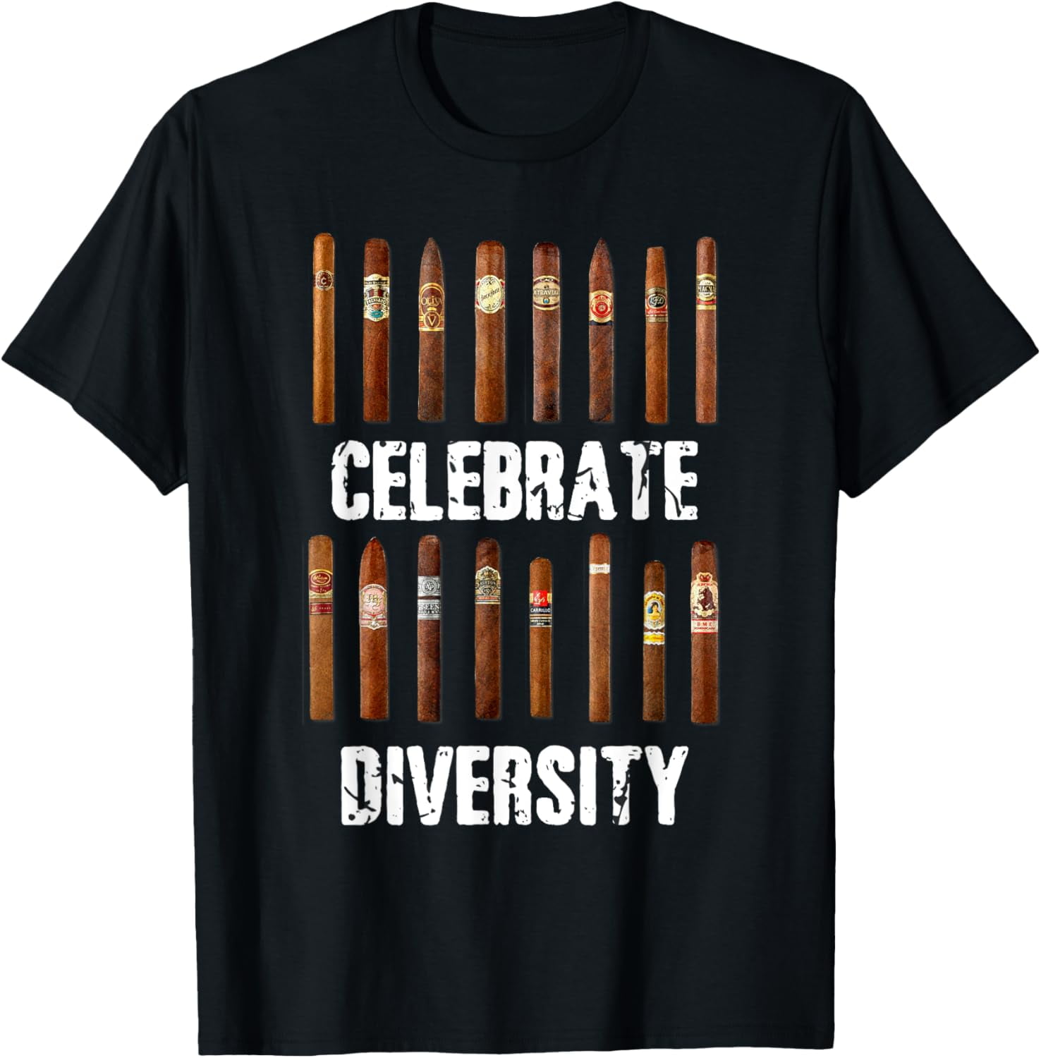 Celebrate Diversity Smoke Cigars Cigar Smoking T-Shirt - Walmart.com