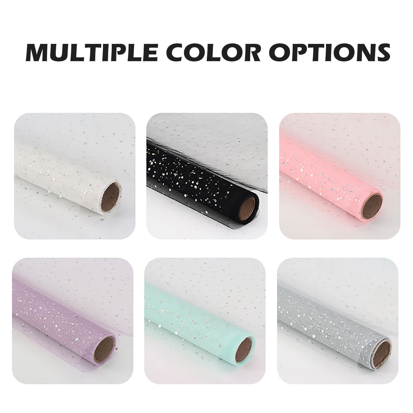 Celebrate Diy Bouquet Sequins Wrapping Gauze Mesh Ribbon 20Inch X 5Yard ...