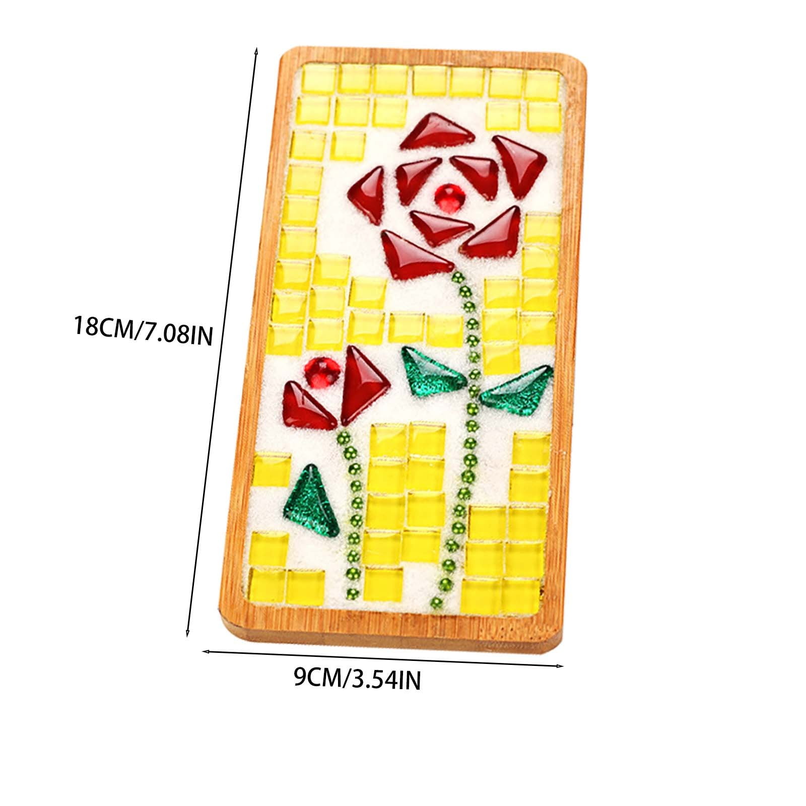 Celebrate Diy Glass Tiles For Crafts Mixed Color Kits With Wooden For ...