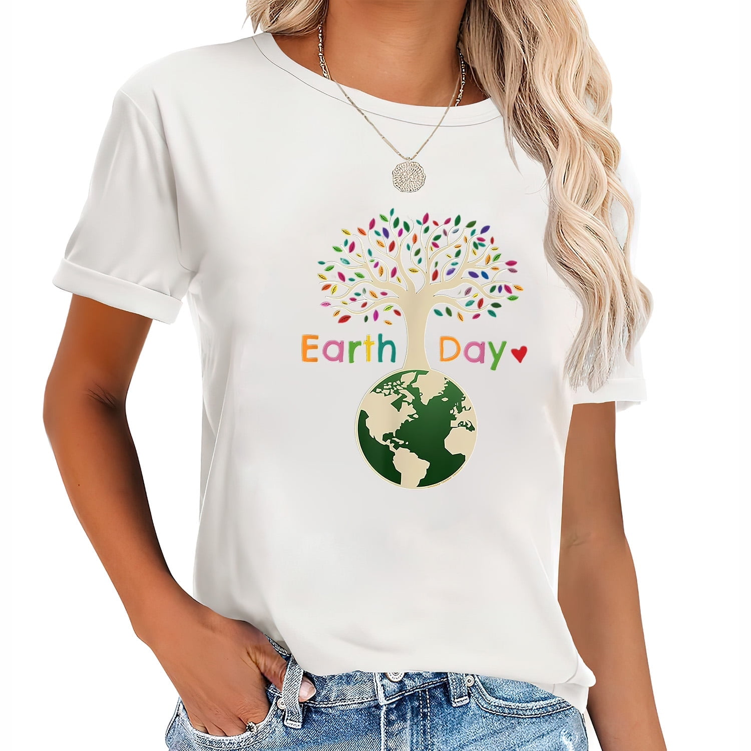 Celebrate Earth Day Colorful Tree - Earth Day T-Shirt - Walmart.com