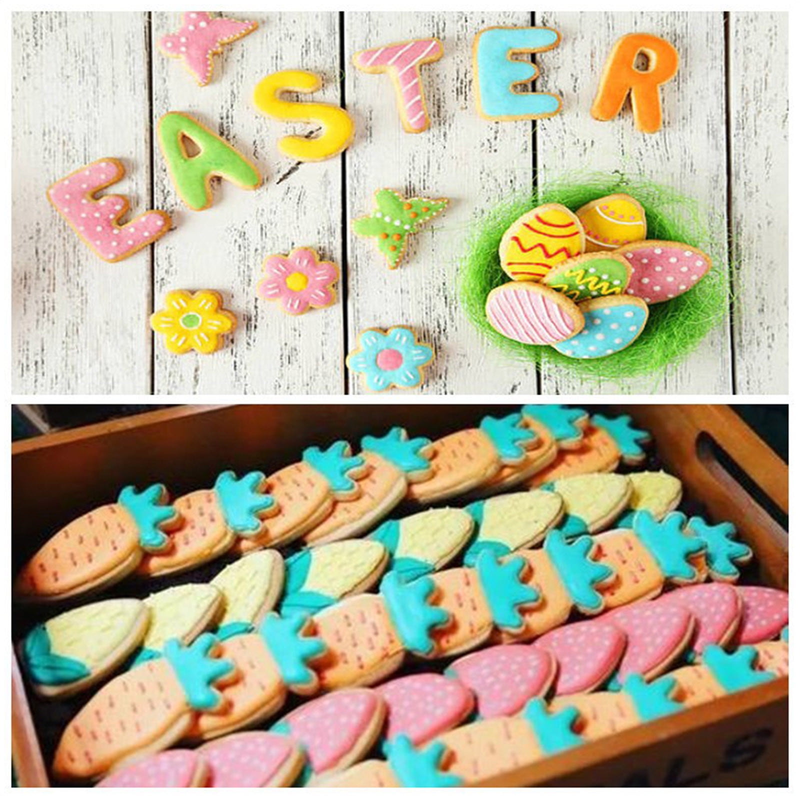 Celebrate Easter Cookie Cutters Carrot Eggs Bunny Rabbit Chick Shapes ...
