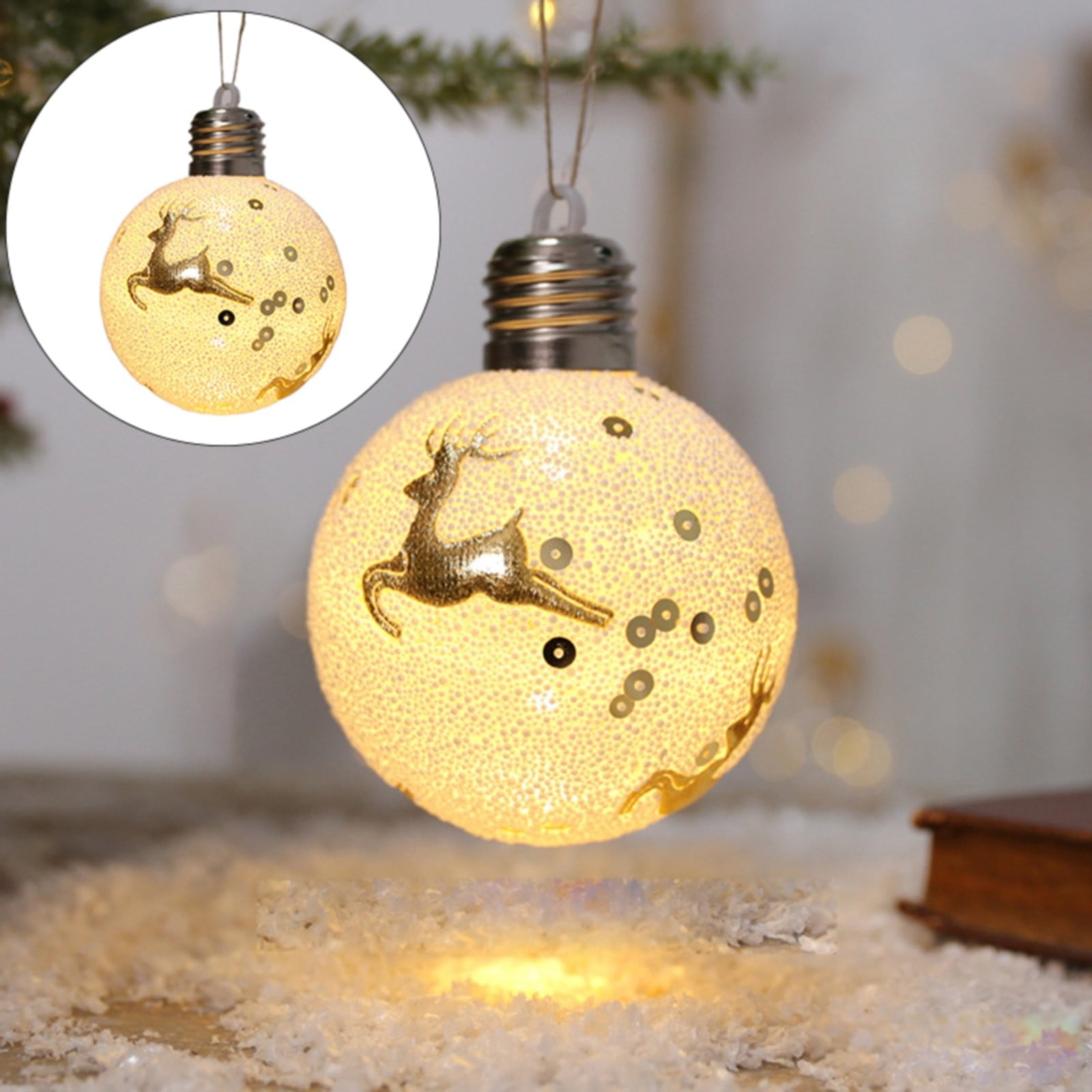 Celebrate Easter! Santa Wooden Cabin Luminous Christmas Decorations ...