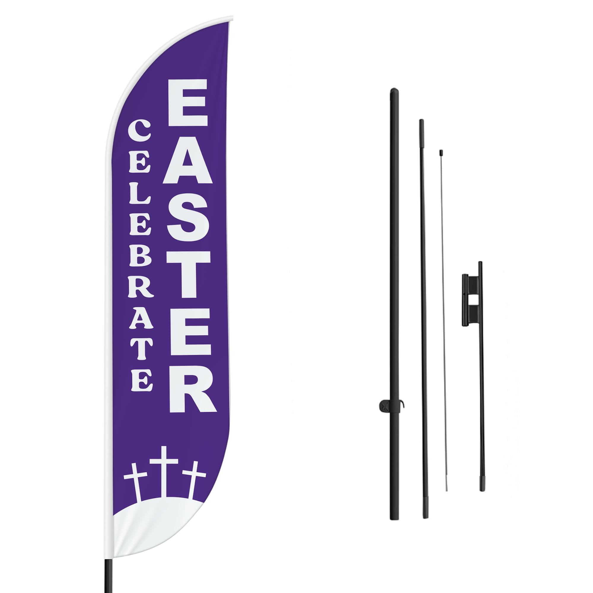 Celebrate Easter Sign feather flag Pole kit for Outdoor by Mavis | 15 ...