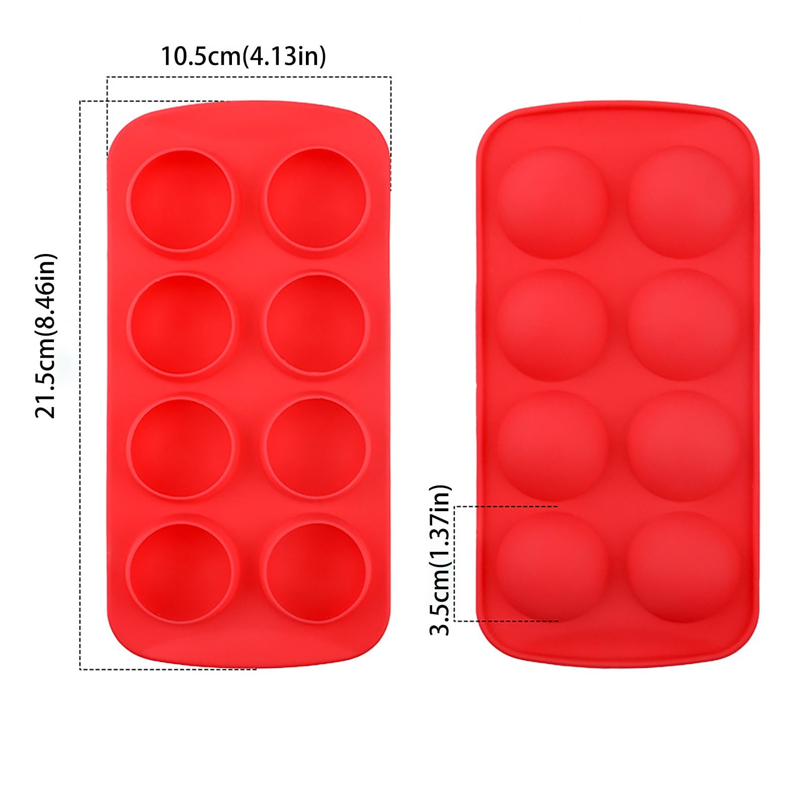 Celebrate Easy Release Silicone & Flexible 8 Ice Cube Trays With For ...