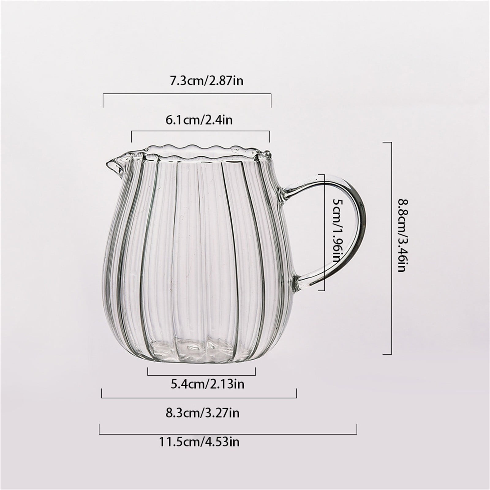 Celebrate Elegant Shaped Glass Creamer Coffee Milk Creamer Pitcher ...