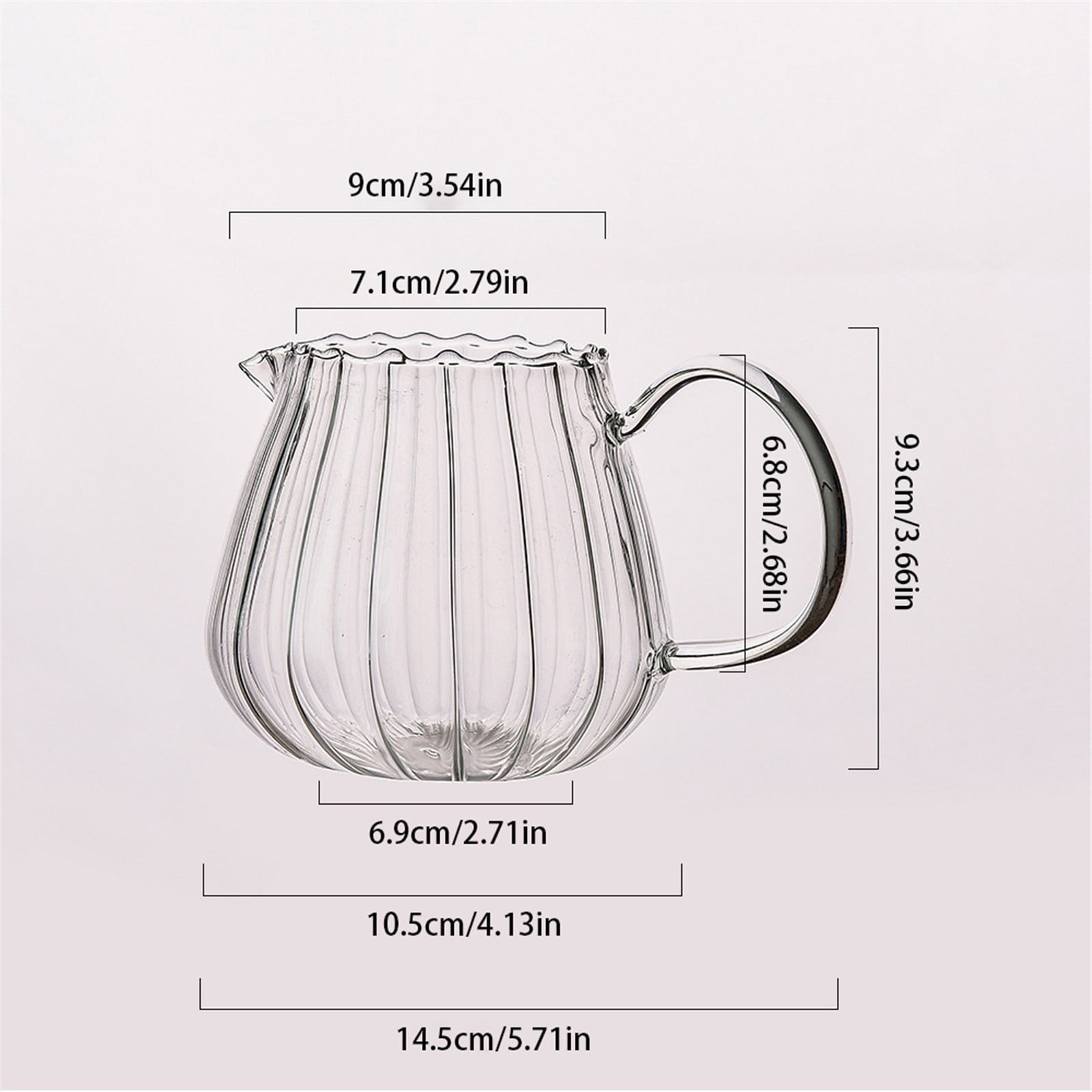 Celebrate Elegant Shaped Glass Creamer Coffee Milk Creamer Pitcher ...