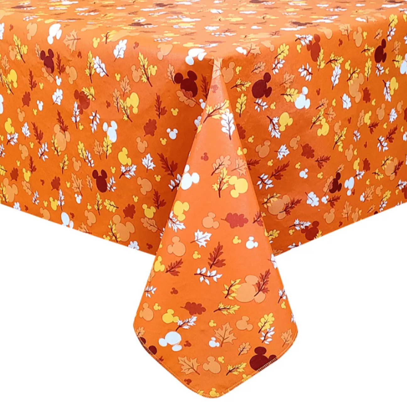 Celebrate Fall PEVA Vinyl Tablecloth, Flannel Back, Orange 70 Round ...
