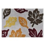 Celebrate Fall Plush Bathroom Rug, Autumn Leaf Design, 20 x 30 inch ...