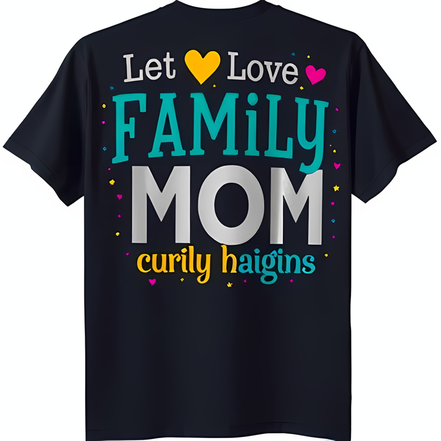 Celebrate Family with Our Blue T-Shirt: 'Let Love Family MOM' Graphic ...