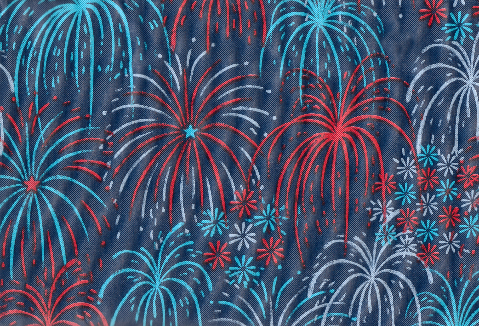 Celebrate Fireworks Vinyl Table Cloth, July 4th Patriotic Red White ...