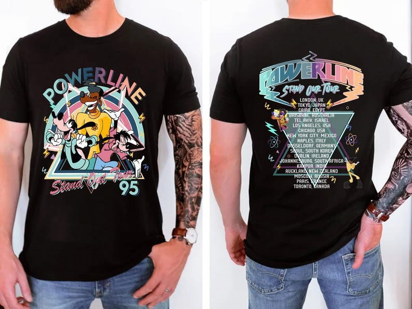 Celebrate Goofy Movie's Powerline with Max and Roxanne Double sides T ...
