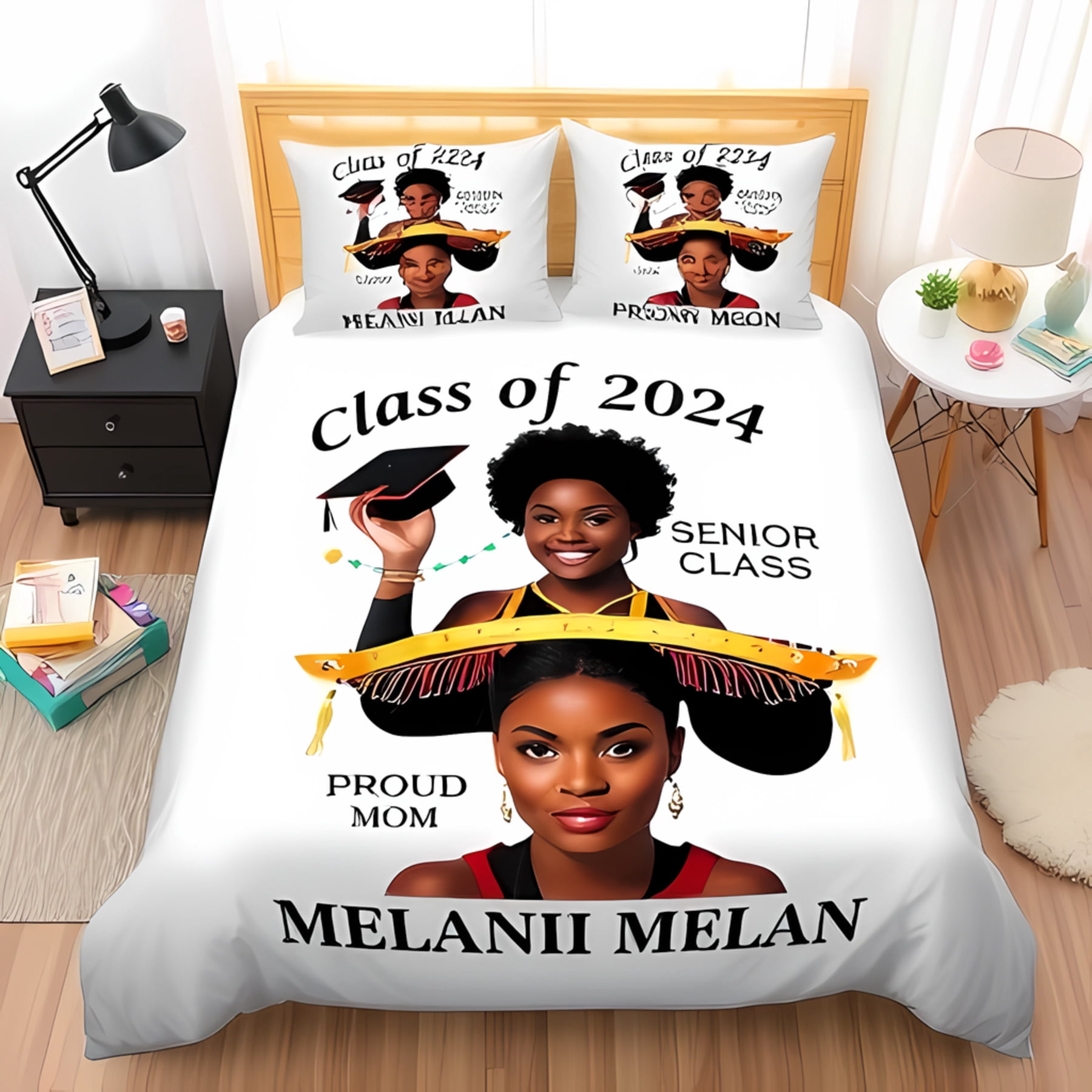 Celebrate Graduation with Our 3-Piece Duvet Cover Set - Class of 2024 ...