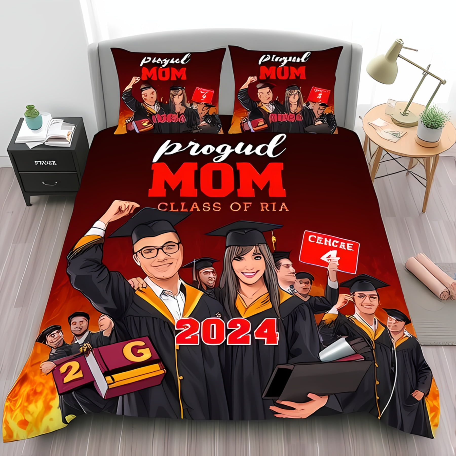 Celebrate Graduation with Our 3-Piece Duvet Cover Set - Proud MOM ...