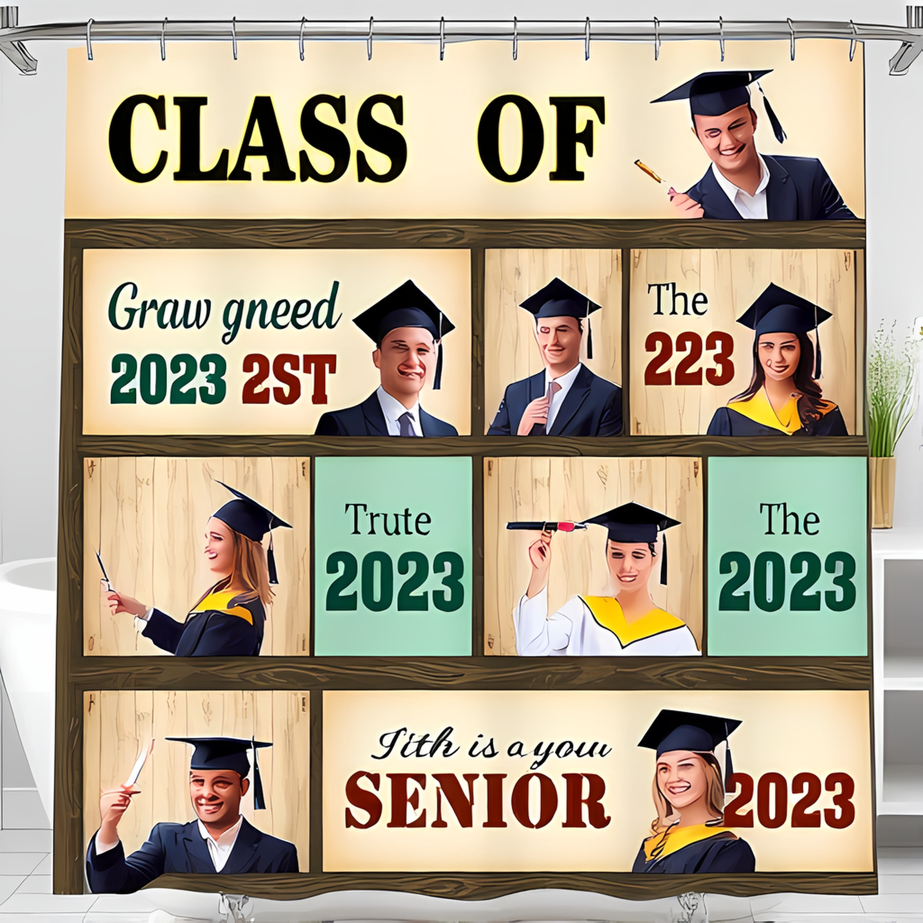 Celebrate Graduation with Our Class of 2023 Shower Curtain - Rustic ...