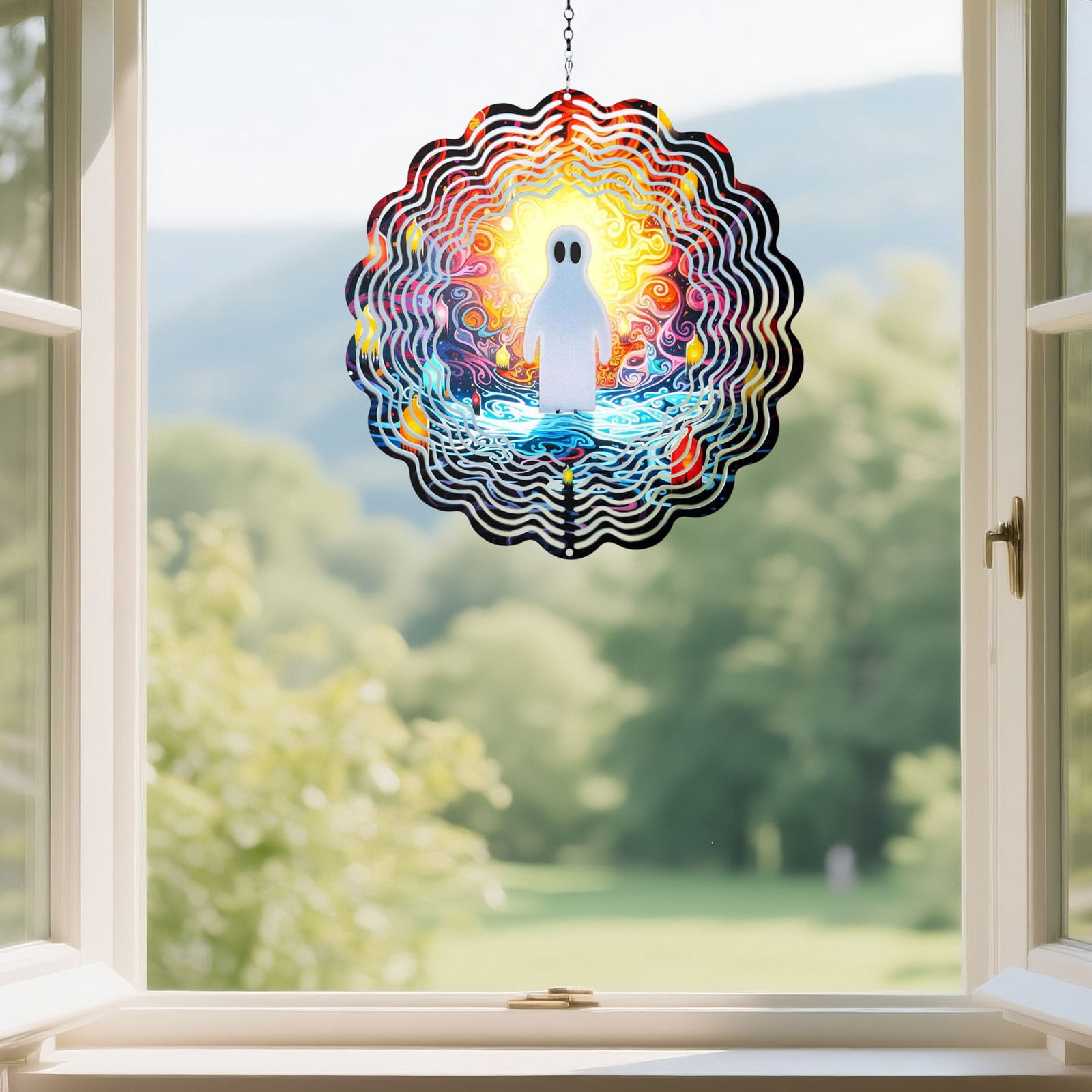 Celebrate Halloween with Halloween Metal Wind Spinner Outdoor Garden ...