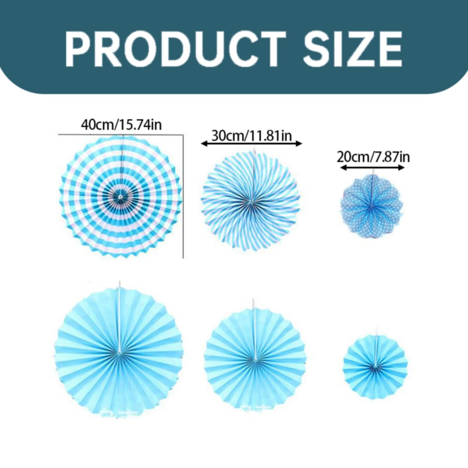 Celebrate Hanging Paper Fans Party Set Round Pattern Paper Garlands ...