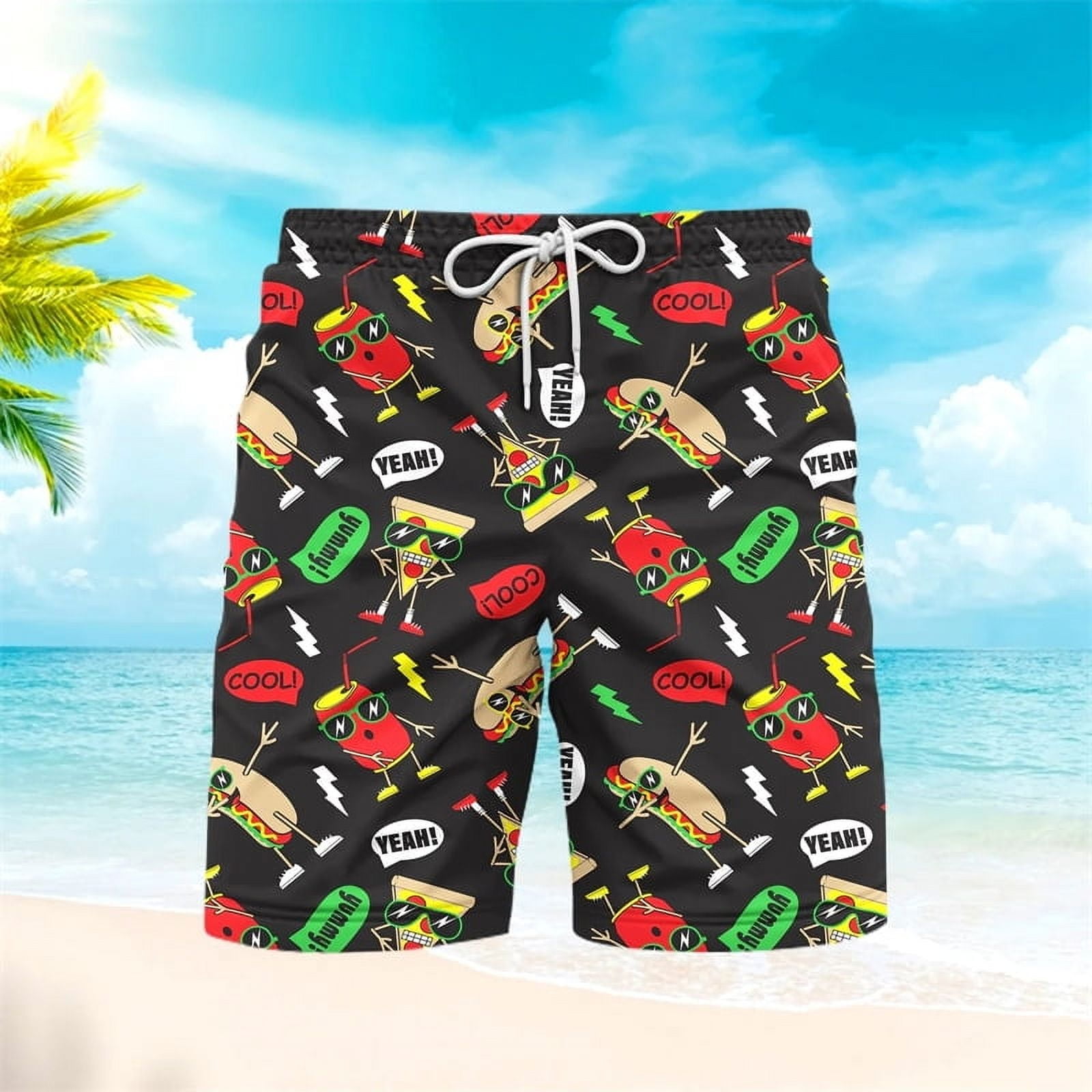 Celebrate Hawaii Graphic Shorts Pants 3D Printed Hip Hop Board Shorts ...
