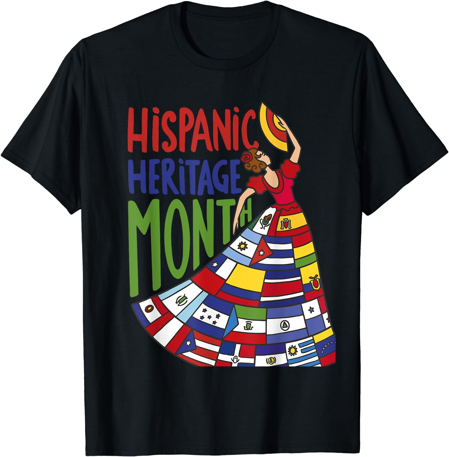 Celebrate Hispanic Heritage: ¡Viva La Cultura! T-Shirt Black Large ...