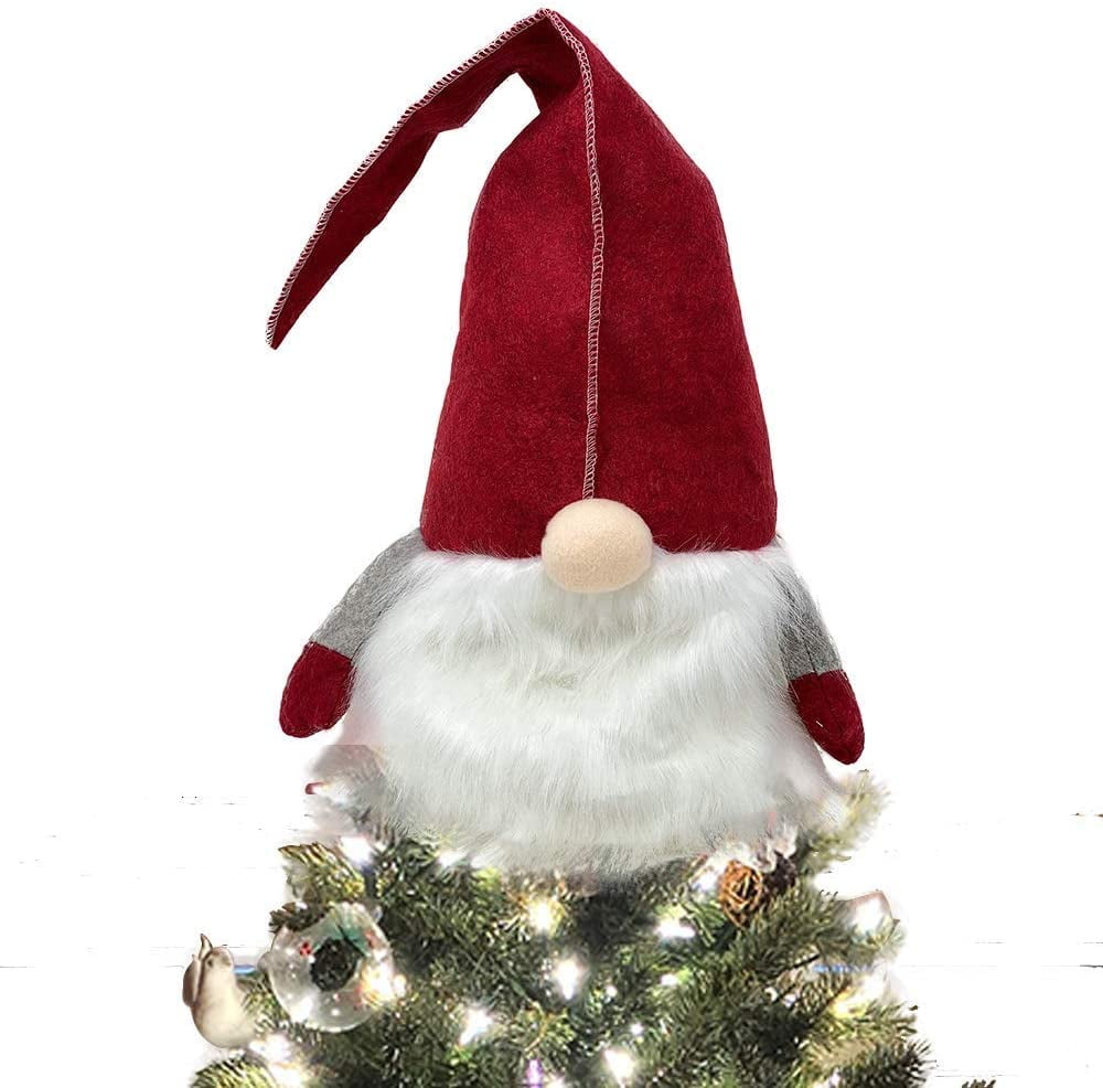 Celebrate A Holiday Gnome Christmas Tree Topper Decoration - 25 Inch ...