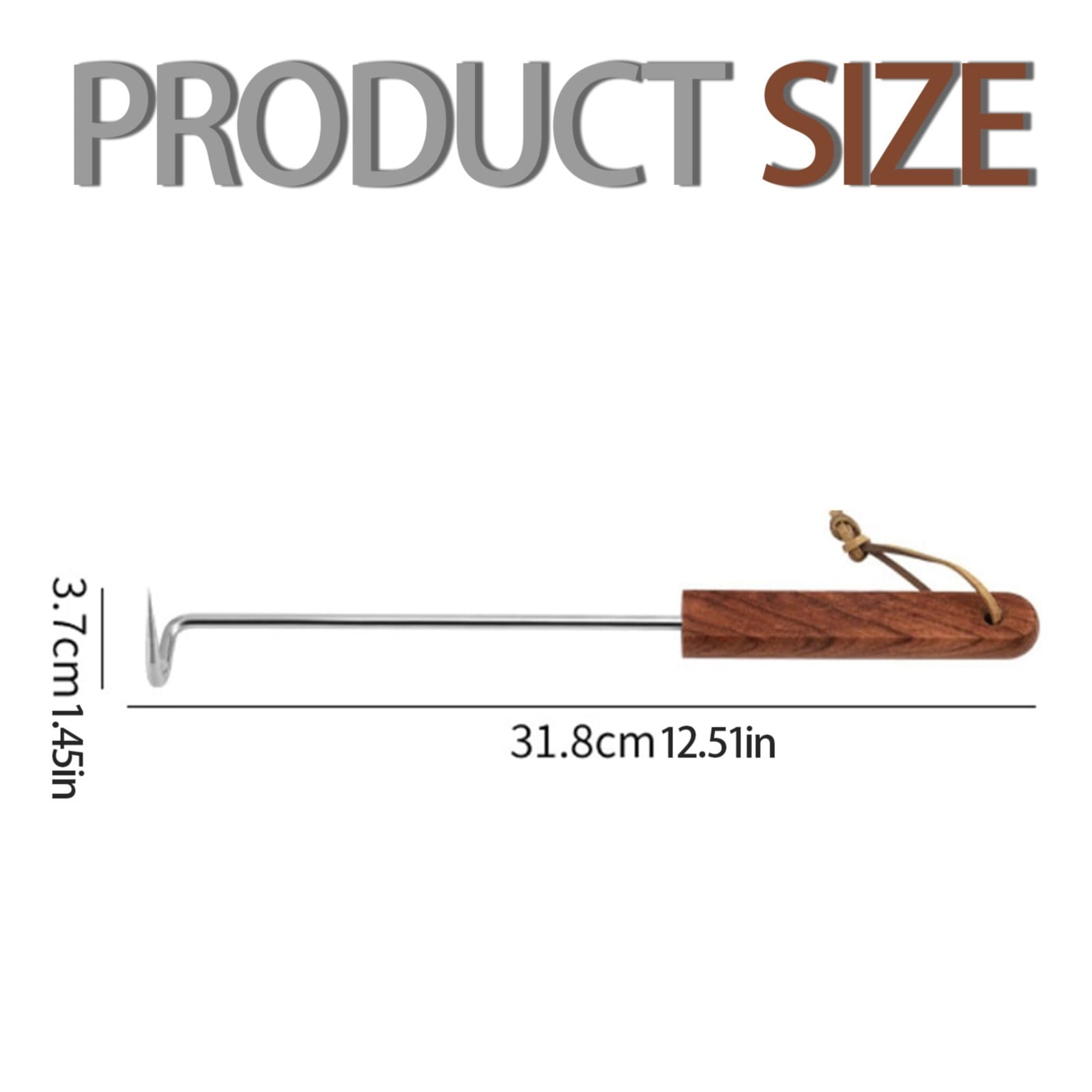 Celebrate Hook Food Wooden Handle Portable Stainless Bbq Steak Grill ...