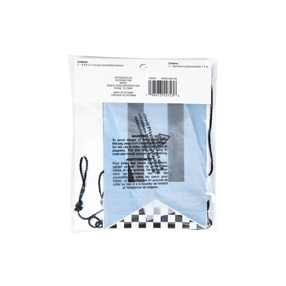 Celebrate It Banner Set – Racing-Themed Blue Checkered Flag Party ...