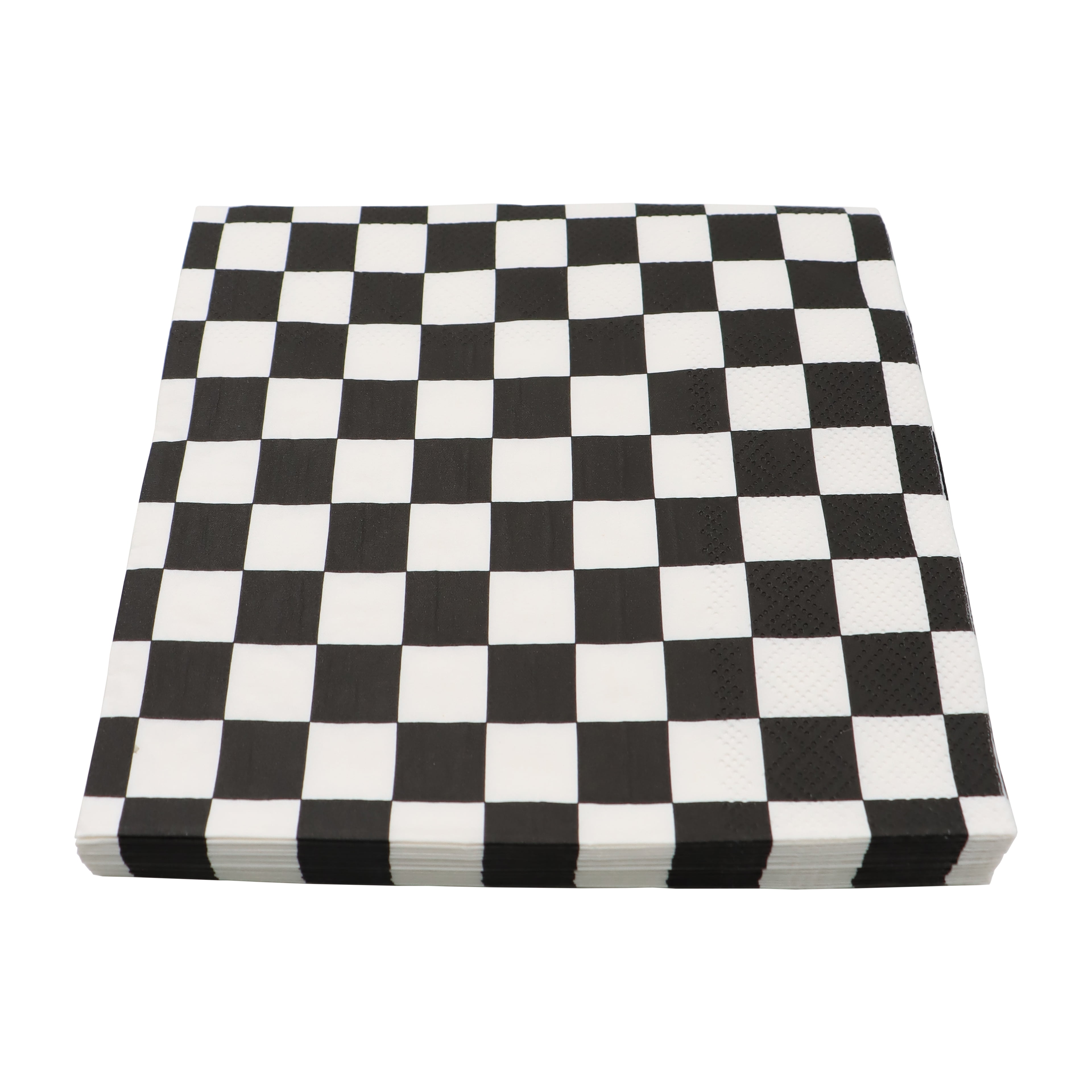 Celebrate It Lunch Napkins – Black & White Checker Print Paper Napkins ...