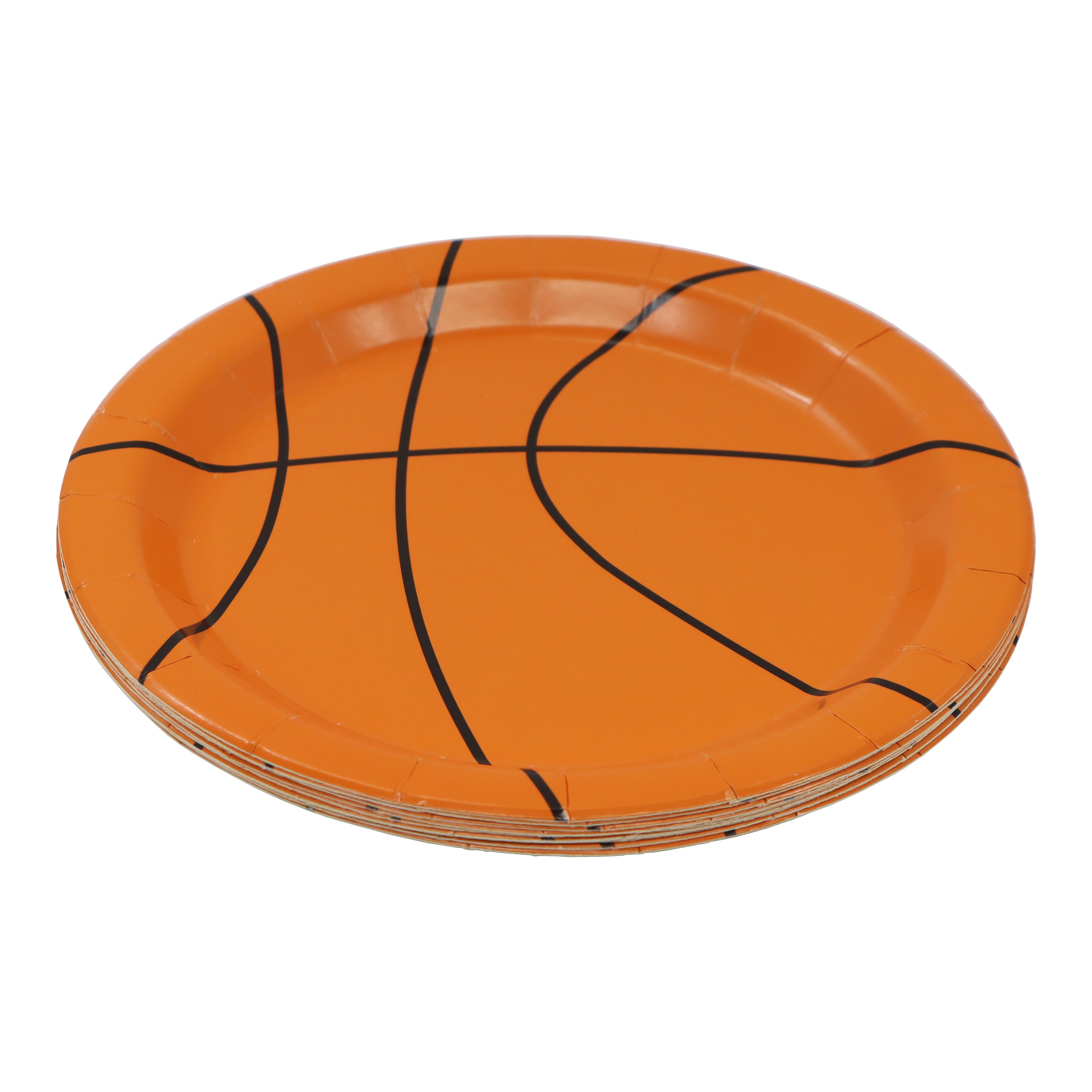 Celebrate It Paper Plates - Basketball-Shaped Disposable Snack Plates ...