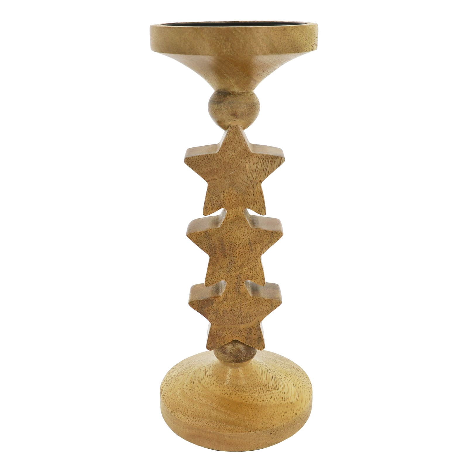 Celebrate It Wooden Star Pillar Candle Holder , Red, White, & Blue ...