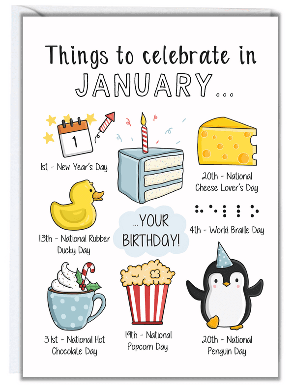 Celebrate January with This Fun Calendar Card – Perfect for New Year’s ...