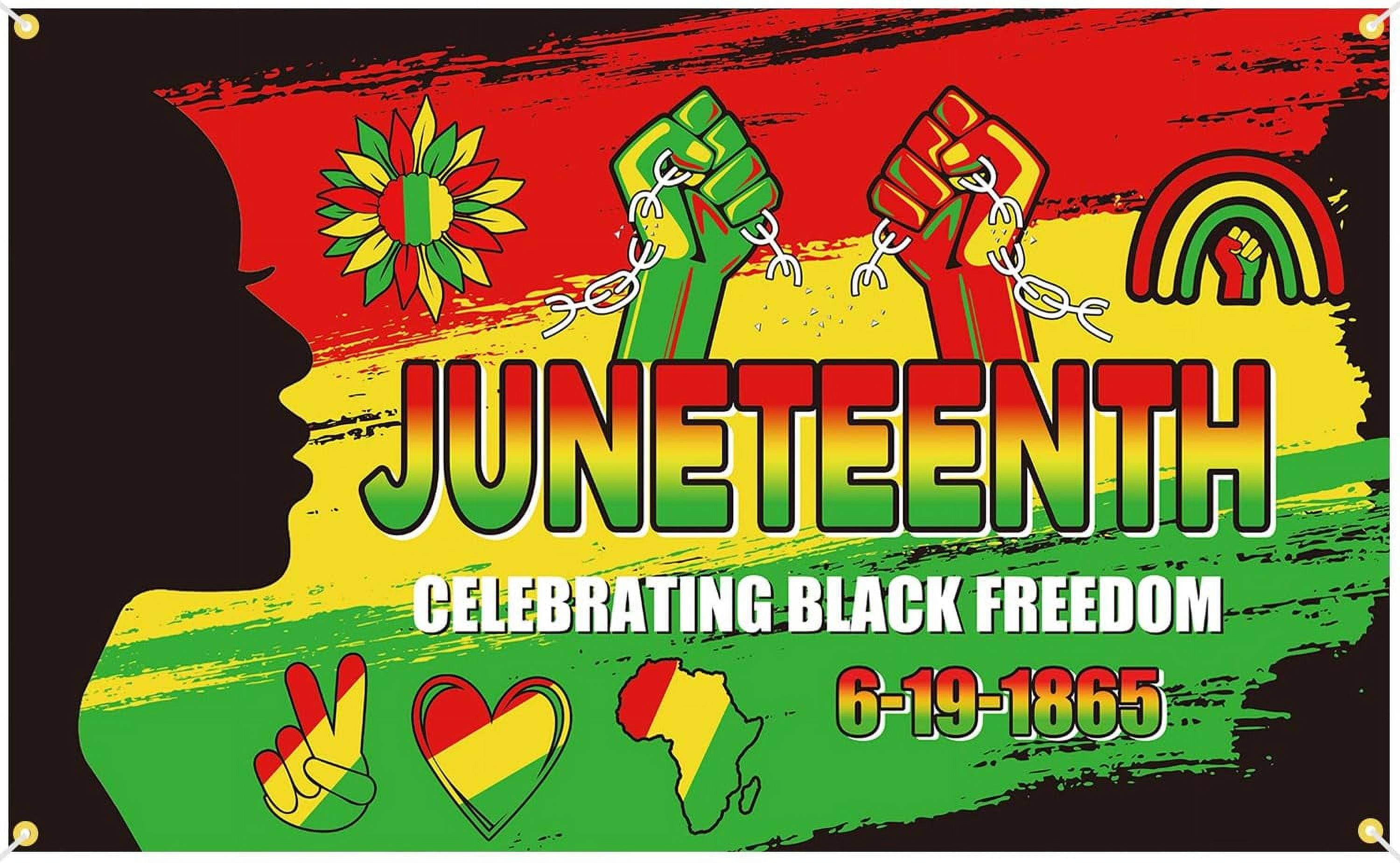 Celebrate Junet-eenth Backdrop Banner 71 x 43 Inch June 19th ...