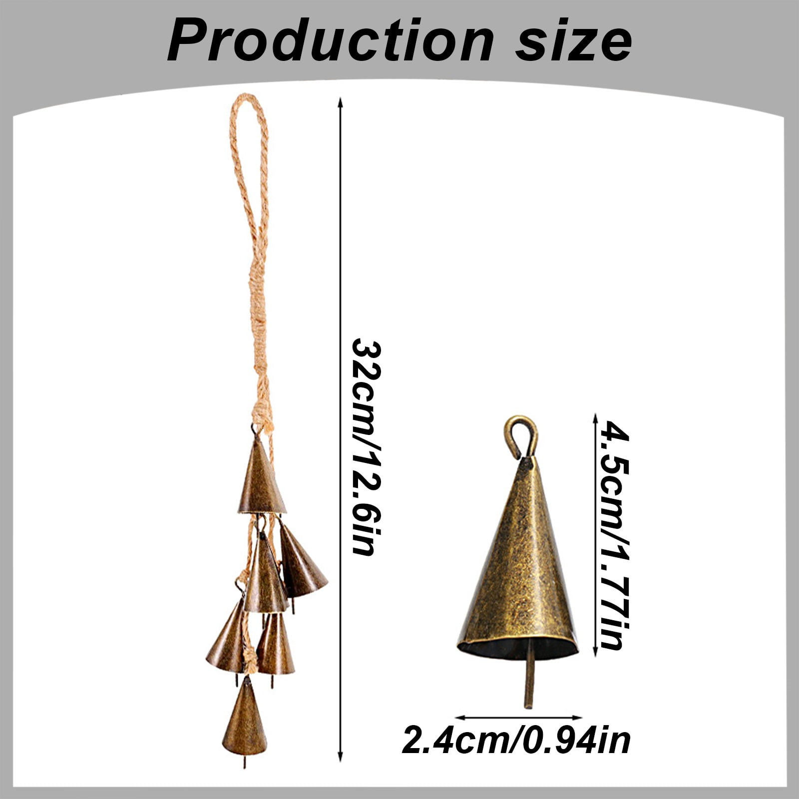 Celebrate Jute Rope Witch Bell Hanging Decor Rustic Bell With Horn ...