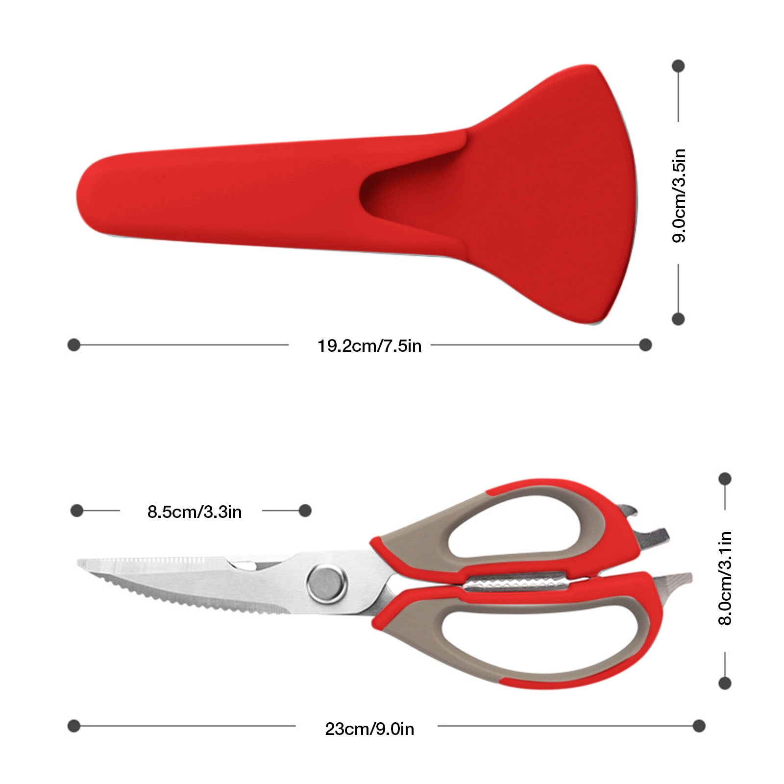Celebrate Kitchen Shears Ultra Sharp Stainless Steel Multifunctional ...