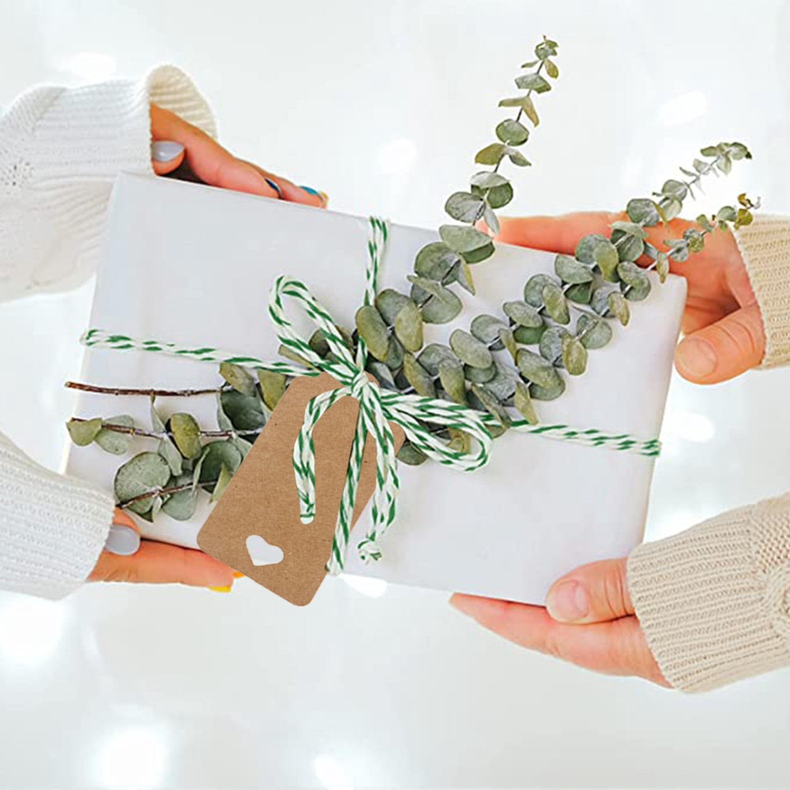 Celebrate Label With Rope, Kraft Paper Gift Label, Christmas Package ...