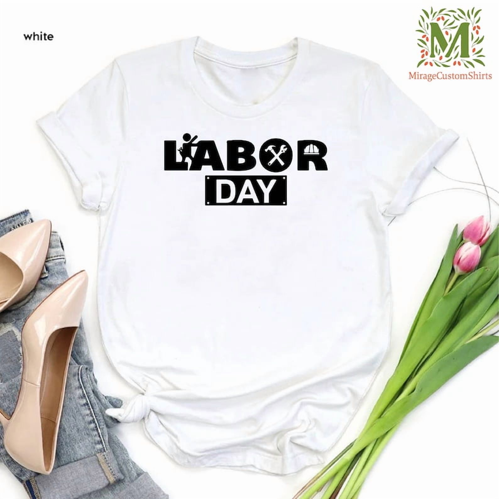 Celebrate Labor Day T-Shirt, Cool Laborer Shirt, Worker Days Outfit ...