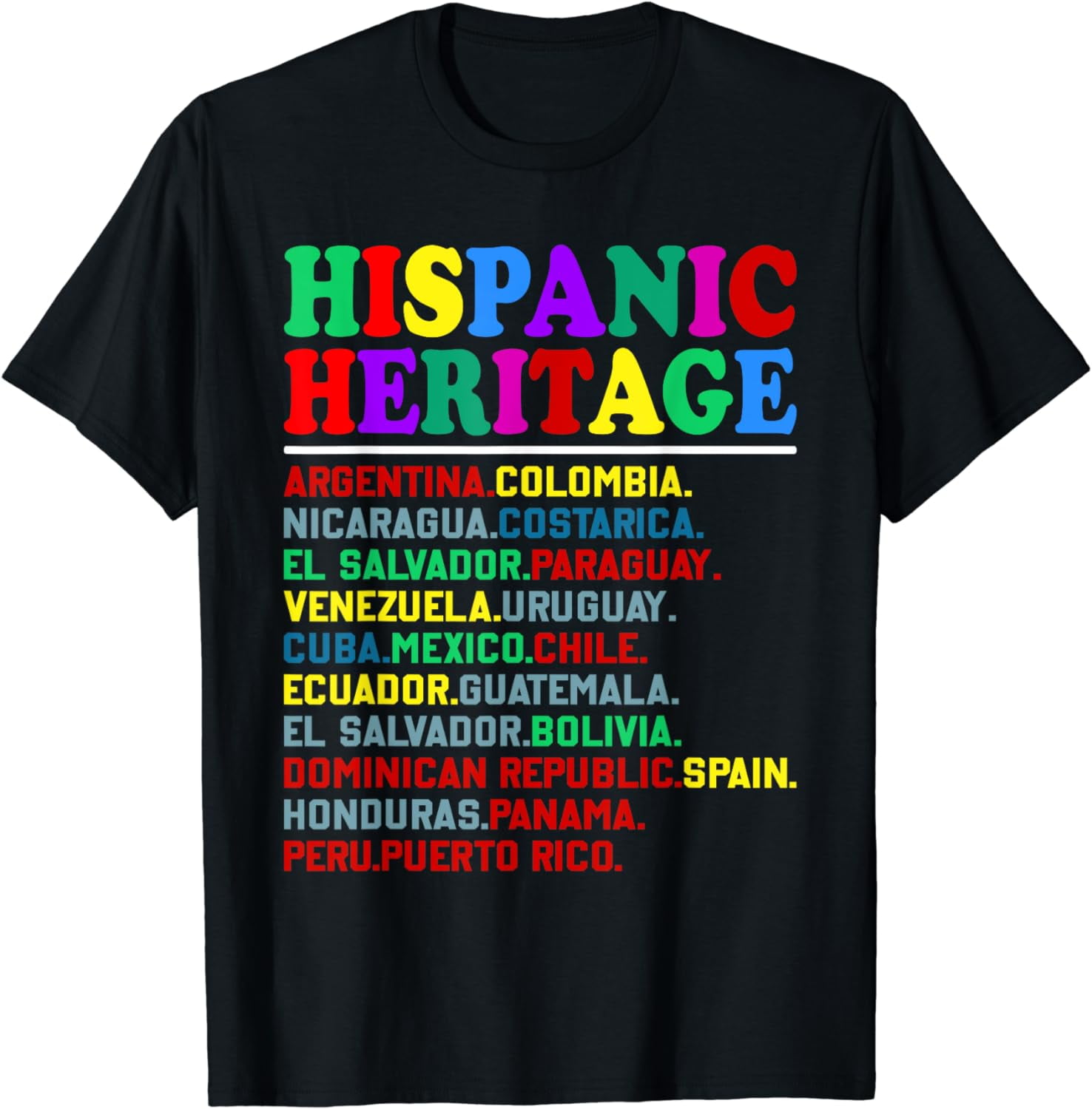 Celebrate Latinx Pride for National Hispanic Heritage Month T-Shirt ...