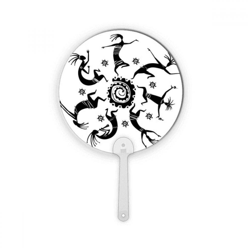 Celebrate Mexican Outline Mexico Totems Plastic Round Handheld Fan ...