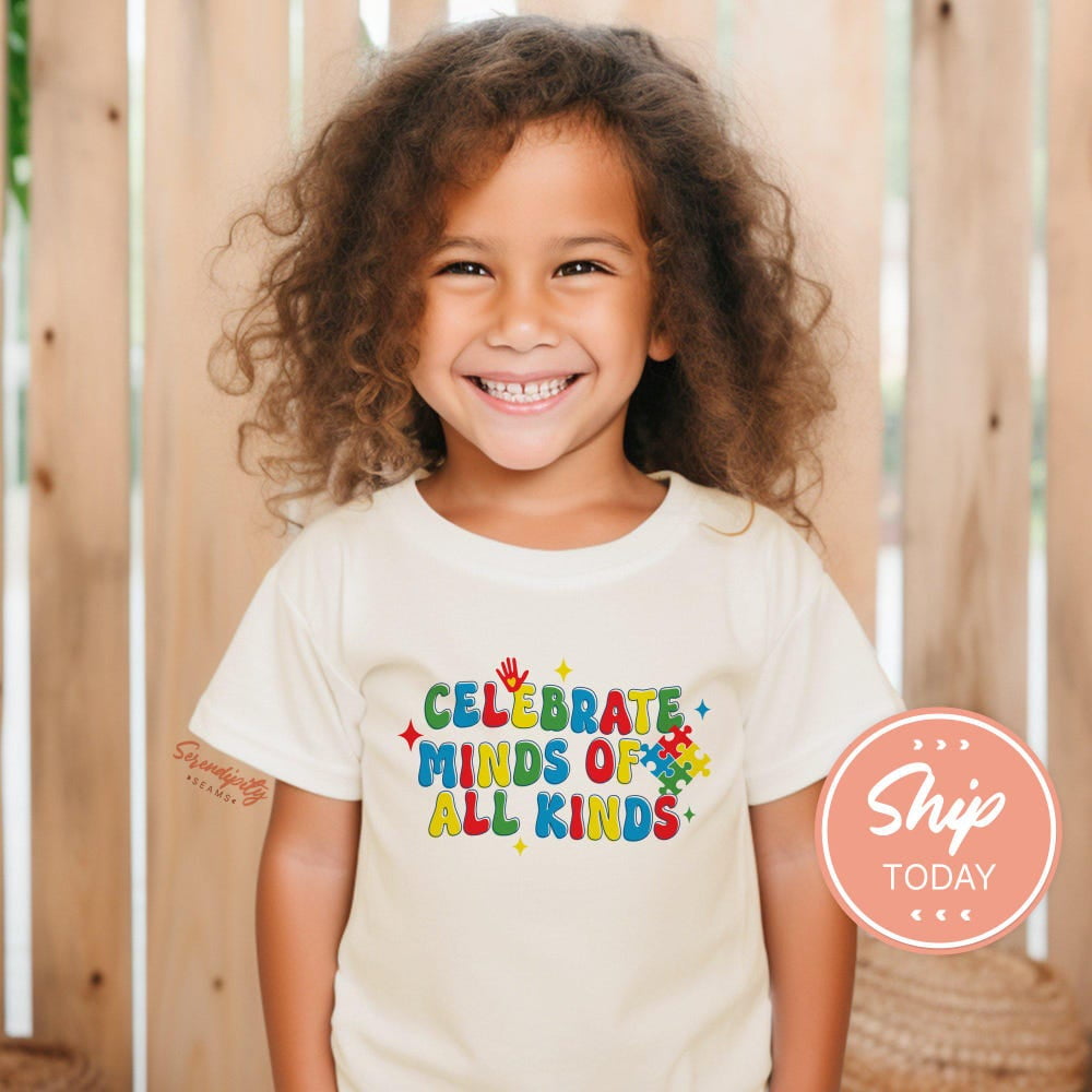Celebrate Minds Of All Kinds Toddler Shirt, Autism Awareness Shirt ...
