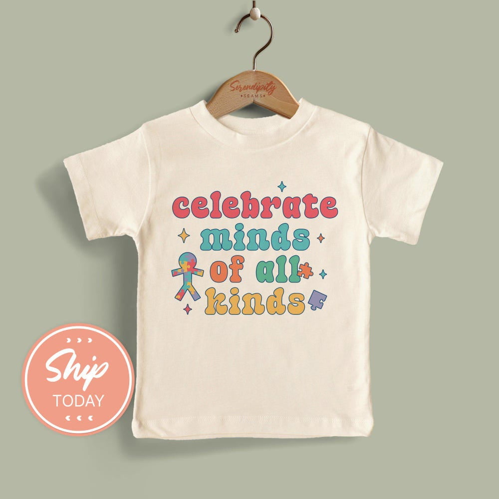 Celebrate Minds Of All Kinds Toddler Shirt, Autism Awareness Toddler ...