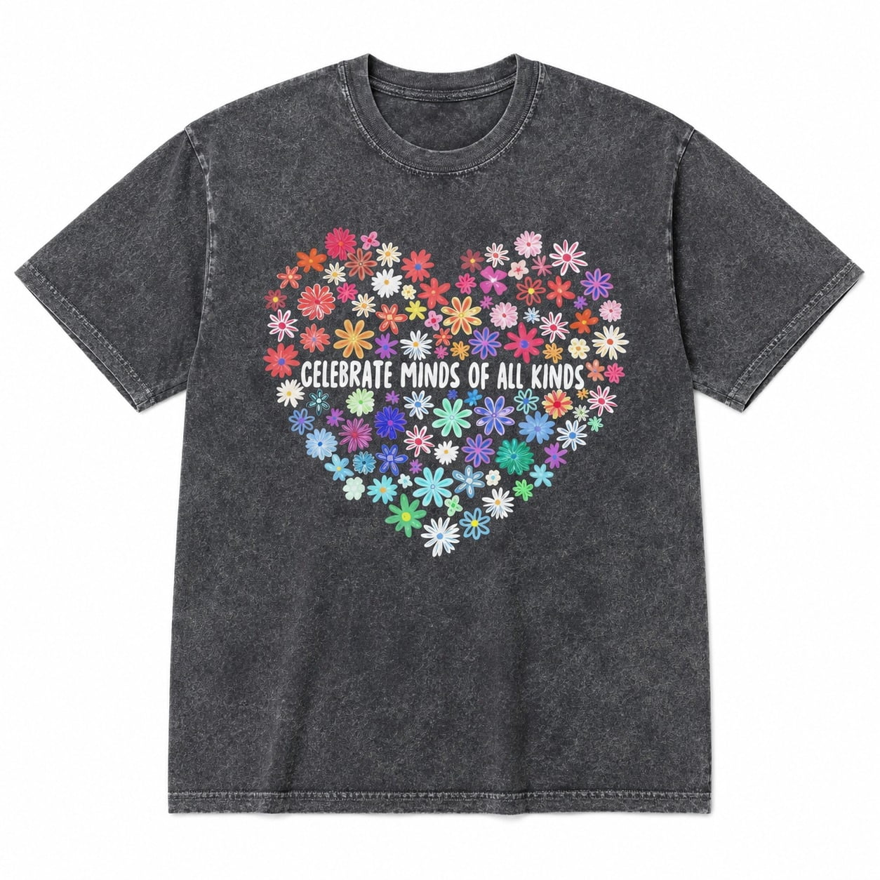Celebrate Minds of All Kinds Mineral Wash T-Shirt, Neurodiversity ...